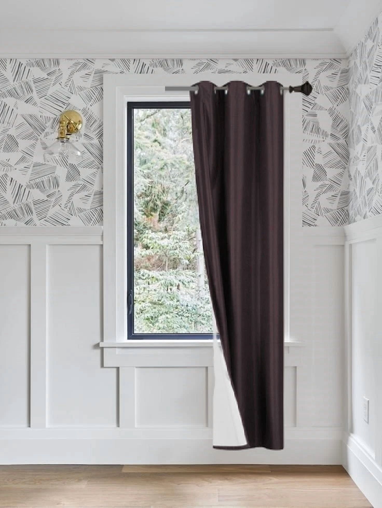 Gorgeous Home Linen 1 Panel Blackout Window Curtain Bronze Grommets 37 ...
