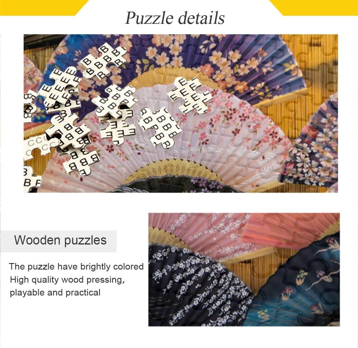Gorgeous Japanese Fan - Jigsaw Puzzle 500 Pieces Wooden Puzzle ...