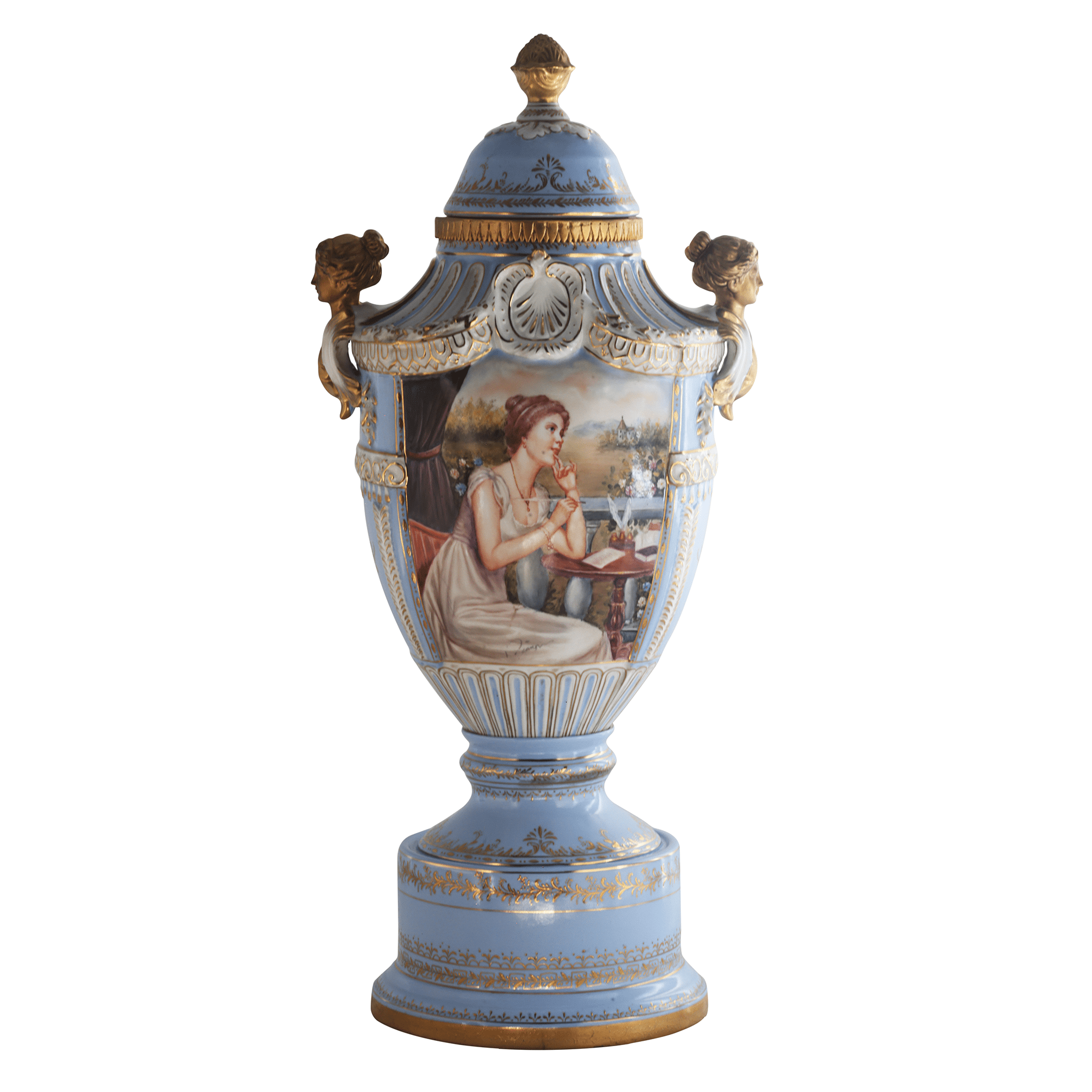 Gorgeous Louis XV Style Hand-painted Porcelain Vase - Walmart.com