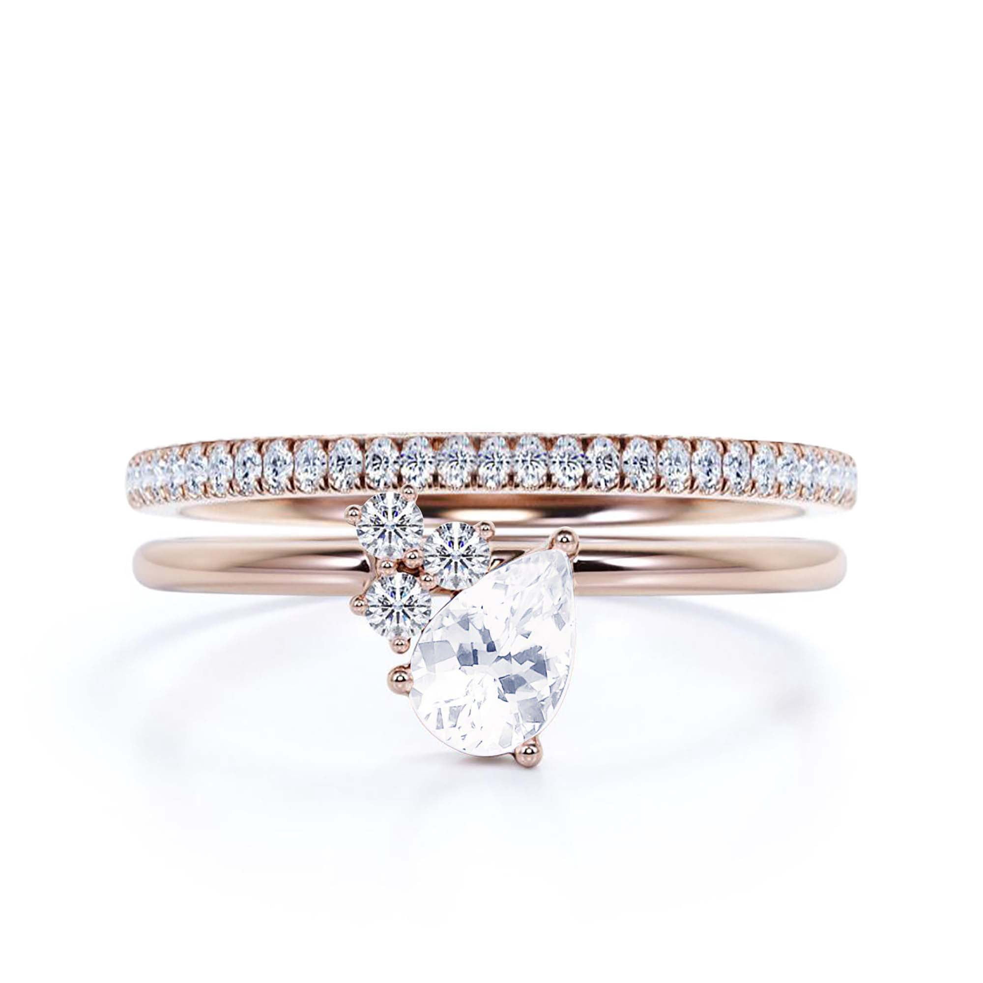Gorgeous Minimalist 1.65 Carat Pear Cut Classic Diamond Moissanite ...