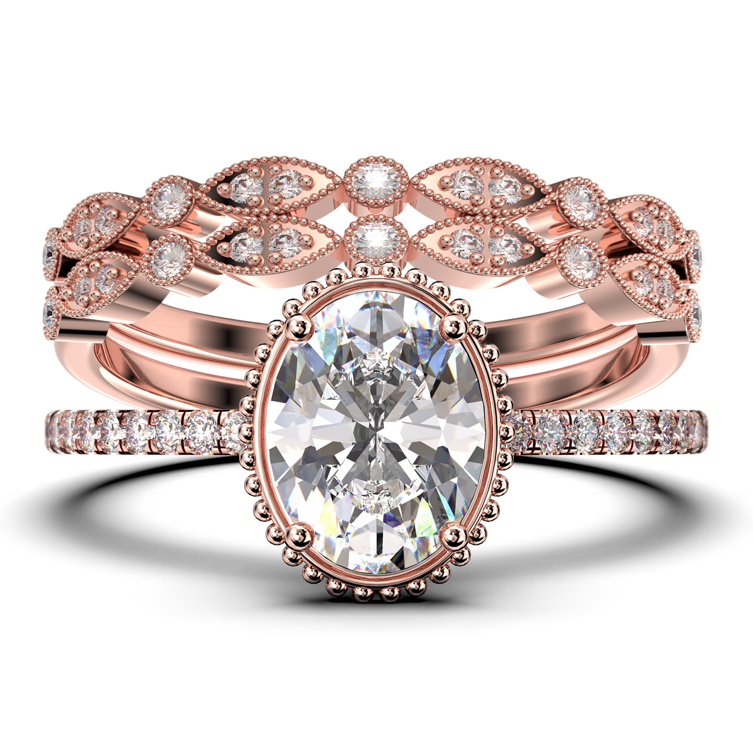 Gorgeous Minimalist 2.50 Carat Oval Cut Diamond Moissanite Engagement ...