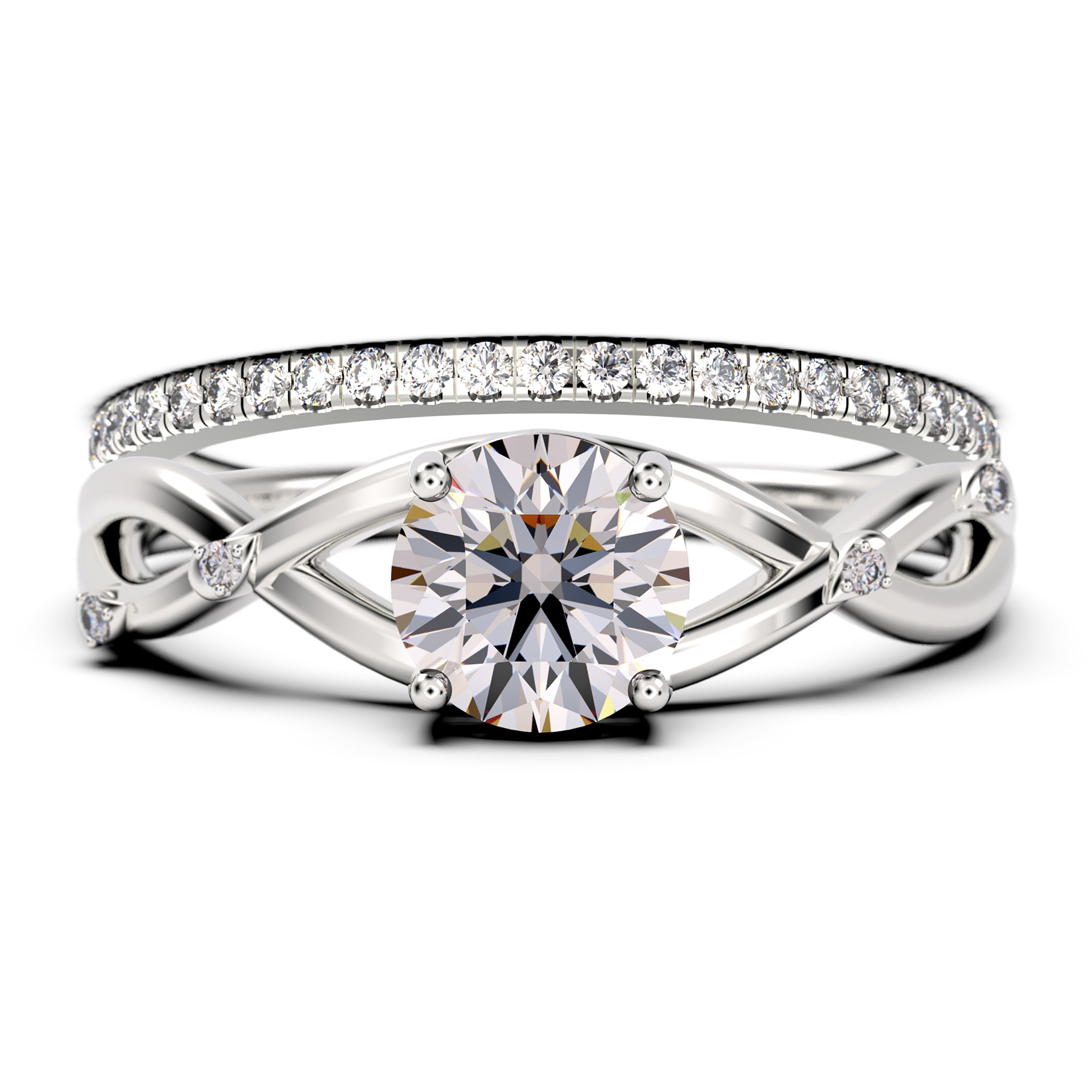 Gorgeous Rings Boho & hippie 1.60 Carat Round Cut Diamond Moissanite Engagement Ring, Wedding ...