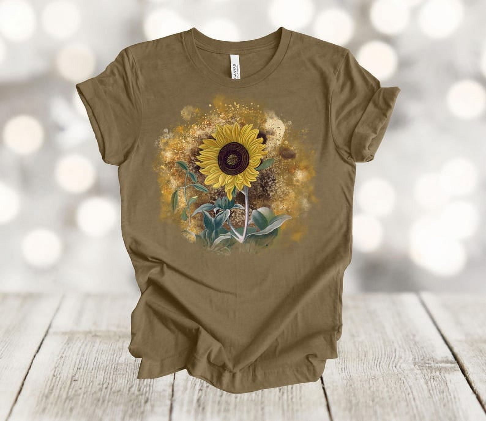 Gorgeous Sunflower Shirt, Wildflower, Pretty Floral Shirt, Watercolor ...