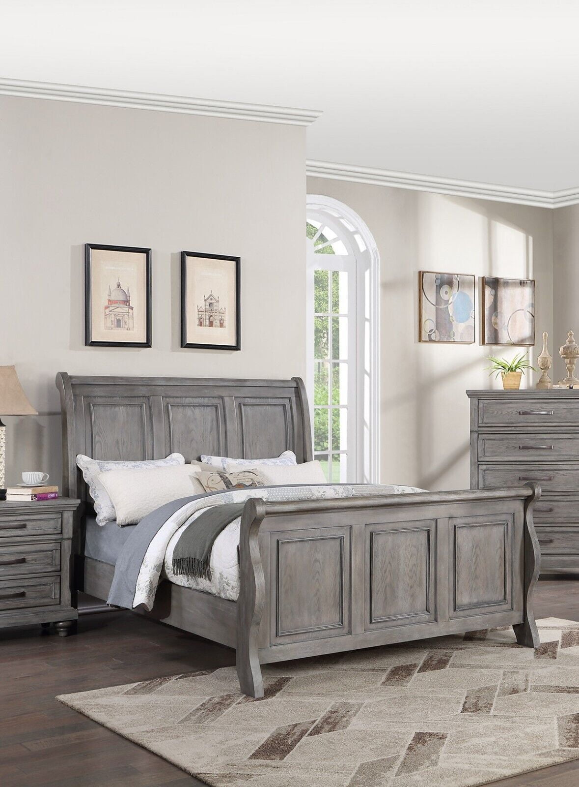 Gorgeous Transitional Look Est King Size Bed 1pc Bedroom Furniture ...
