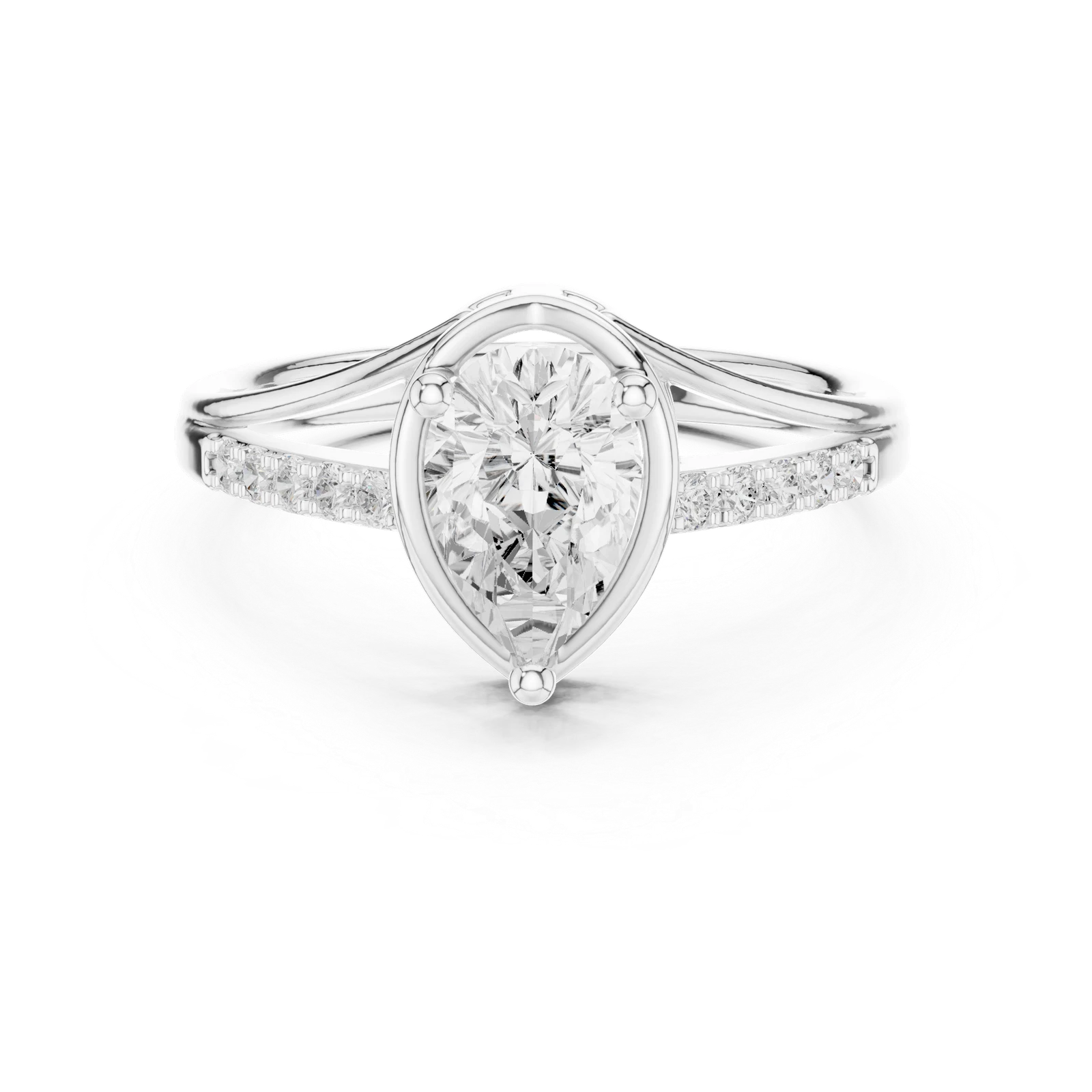 Gorgeous Wedding Ring, 1.4 CT Pear Cut Simulated Diamond, Proposal Ring ...