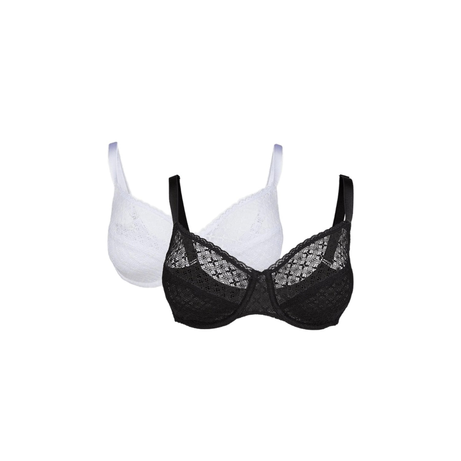 Gorgeous Womens Textured Lace Bra (Pack of 2) - Walmart.com