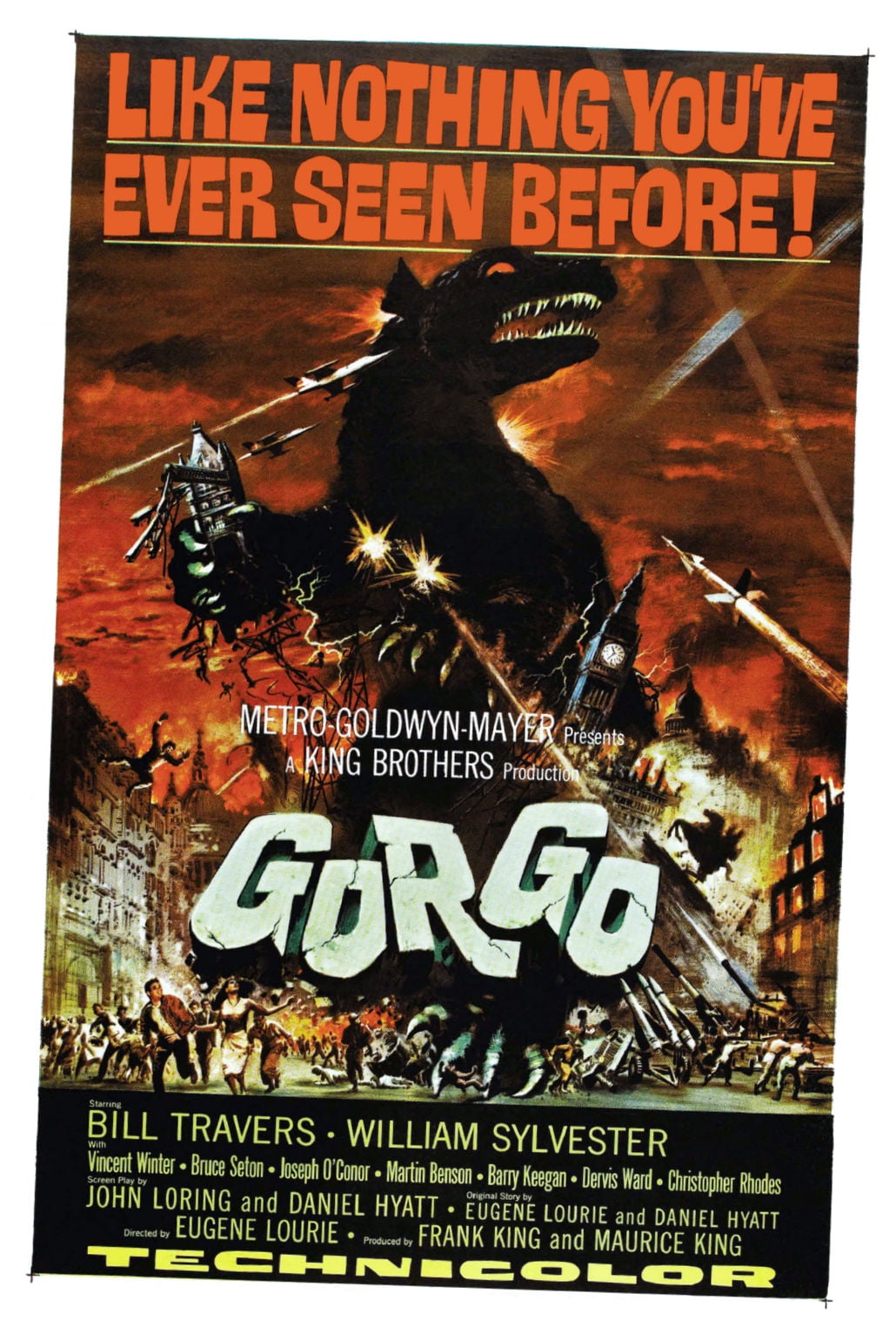 Gorgo Movie Poster 12x16 Art Print on Metal Sign 12in x 16in Multi ...