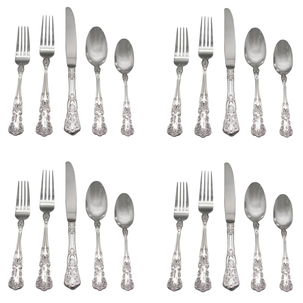 Gorham Blossom 18/10 Stainless Steel 20pc. Flatware Set (Service for ...