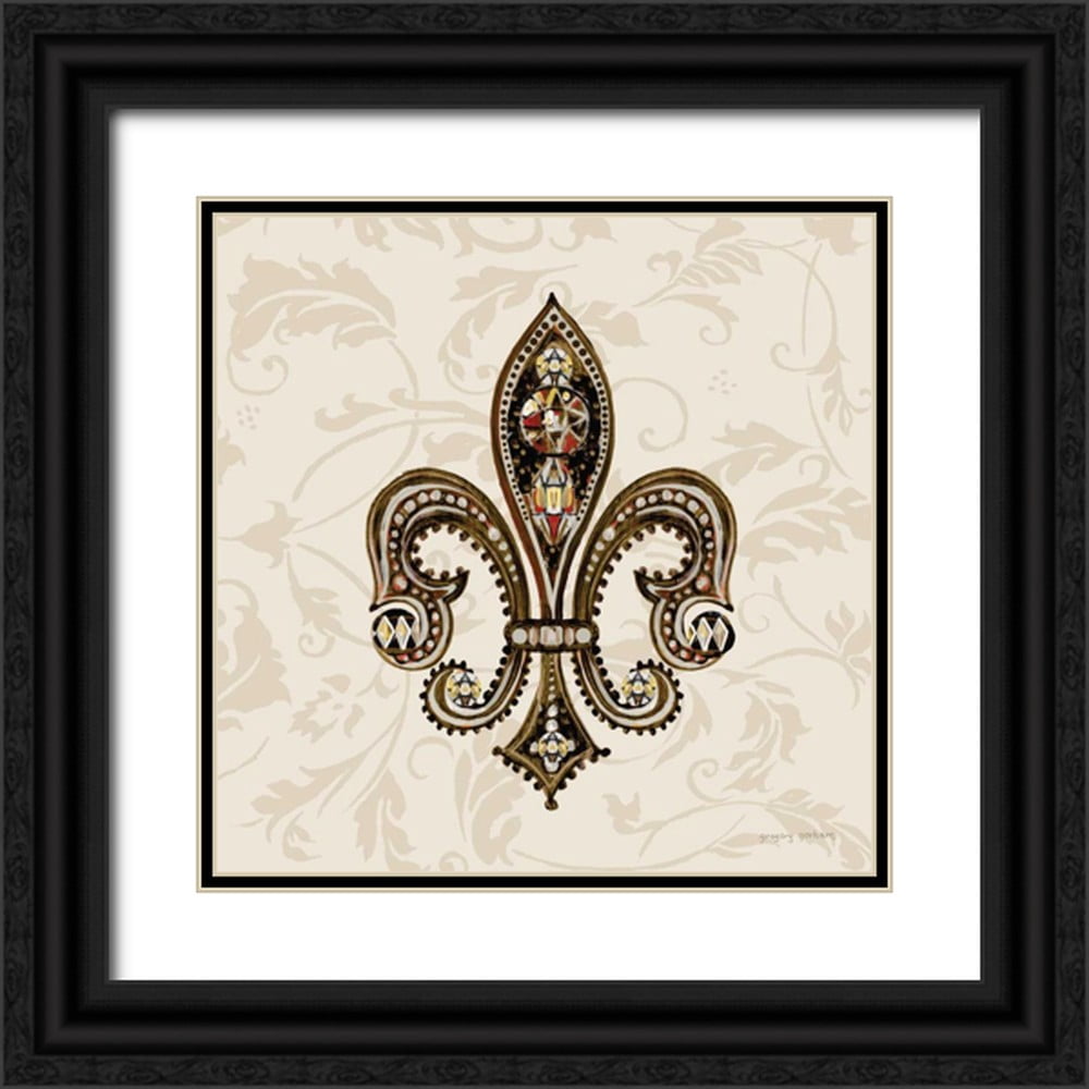 Gorham, Gregory 15x15 Black Ornate Wood Framed with Double Matting ...