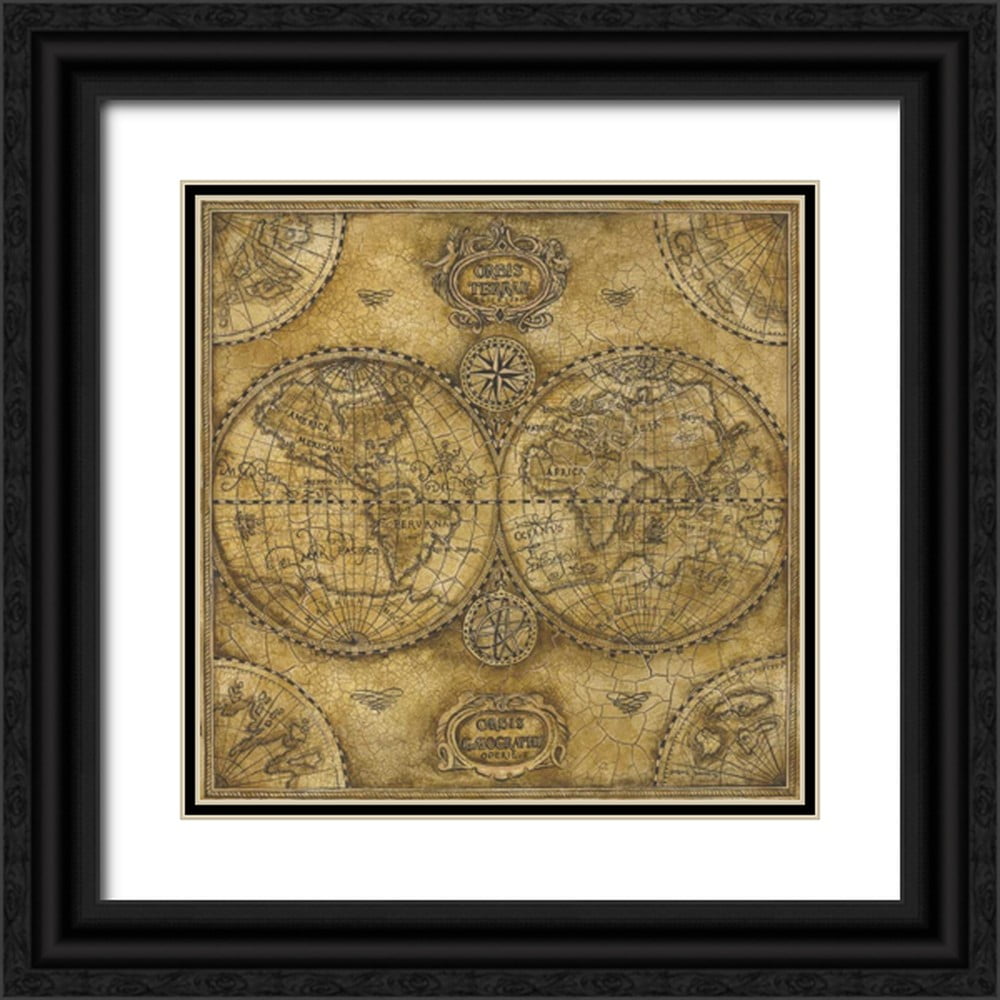 Gorham, Gregory 15x15 Black Ornate Wood Framed with Double Matting ...