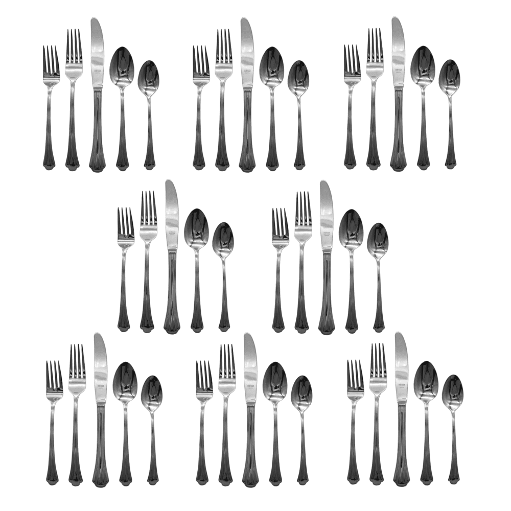 Gorham Nouveau 18/8 Stainless Steel 40pc. Flatware Set (Service for ...