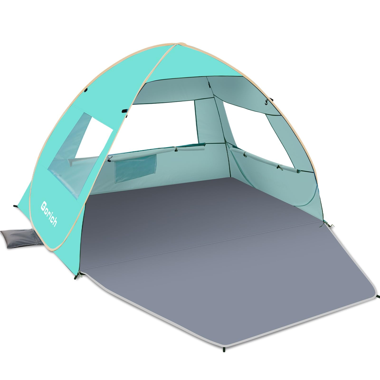 Gorich Easy Pop Up Beach Tent for 3-4 Person, UPF 50+ UV Protection ...