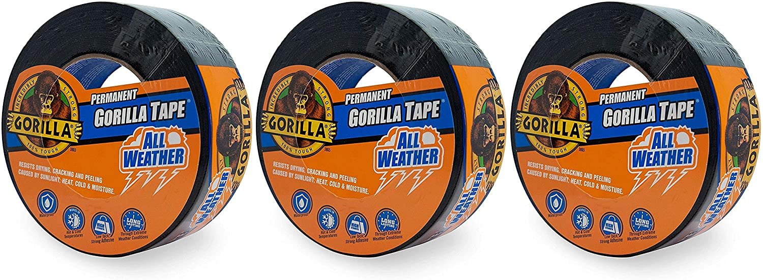 Gorilla All Weather Outdoor Waterproof Duct Tape, 1.88" x 25 Yard ...