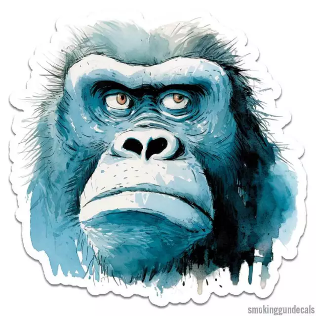Gorilla Ape Sticker Indoor Outdoor Phone Decal Water Bottle Stickers ...