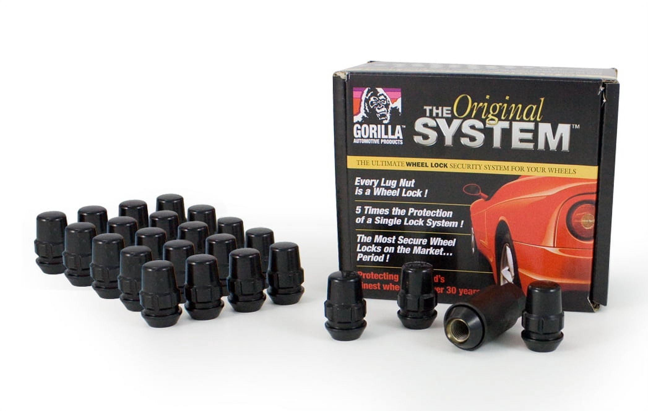 Gorilla Automotive 71644NBC - Black Chrome Cone Seat Acorn Wheel Locks ...