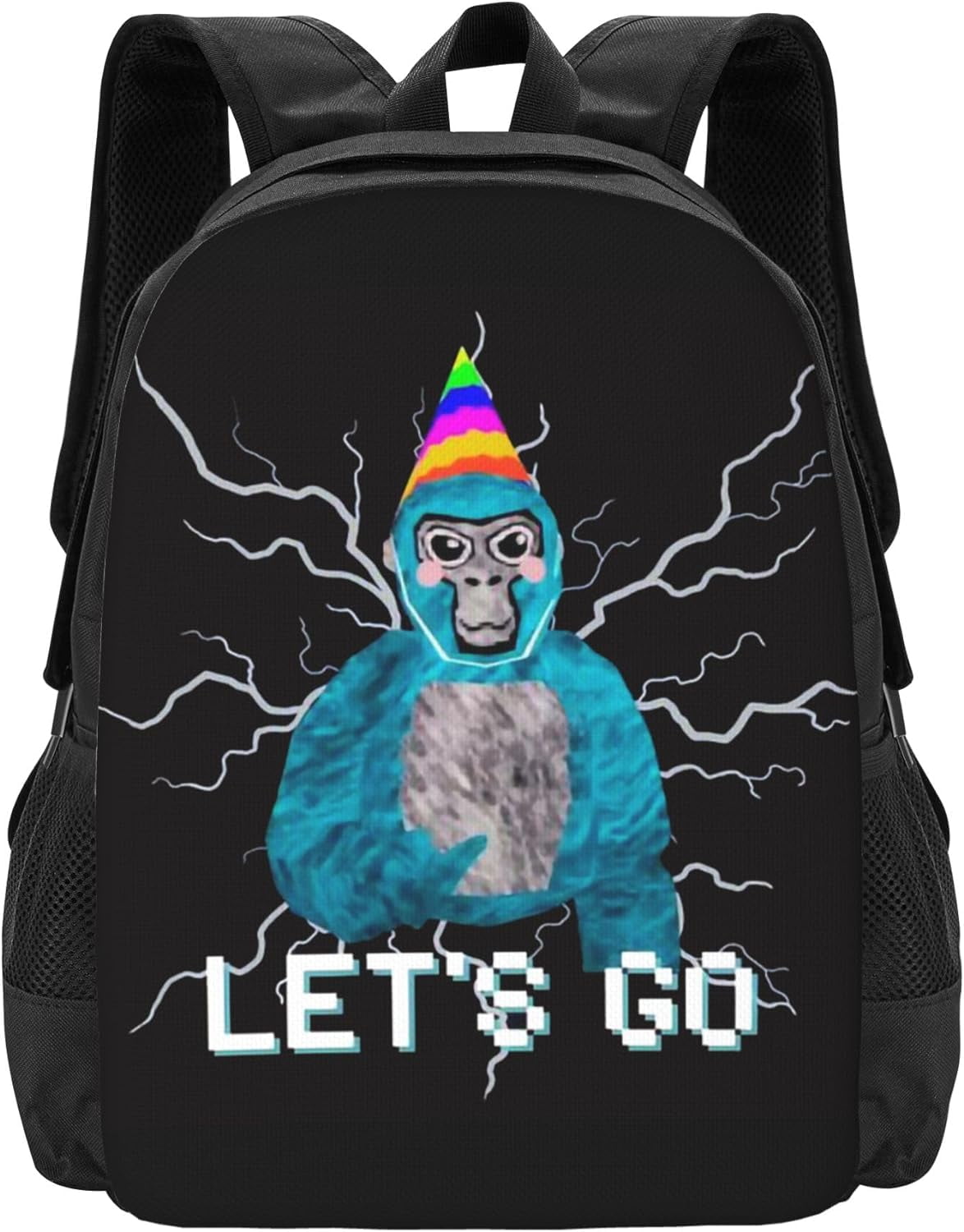 Gorilla Backpack Tag Cartoon Funny Monkey backpack Cute Backpacks ...