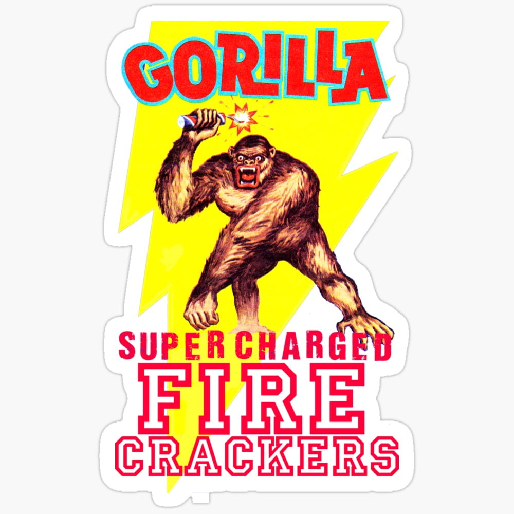 Gorilla Brand Sticker Phone Decal Water Bottle Stickers Car Decals ...