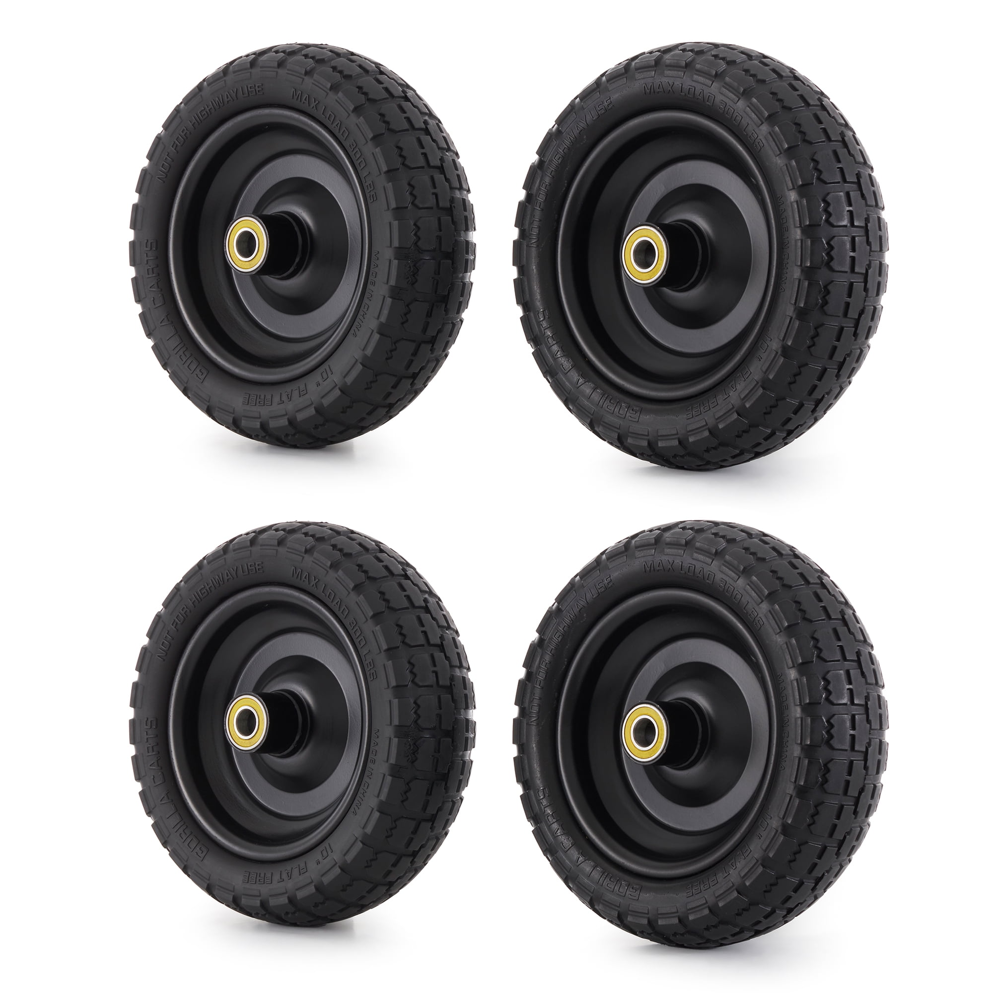 Gorilla Carts 10-Inch No-Flat Replacement Tire for Garden & Lawn ...