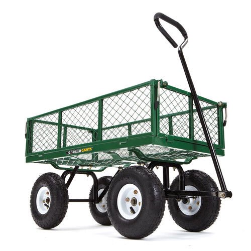 Gorilla Carts GOR400 400-lb. Steel Mesh Garden Cart with 10" Tires - Walmart.com