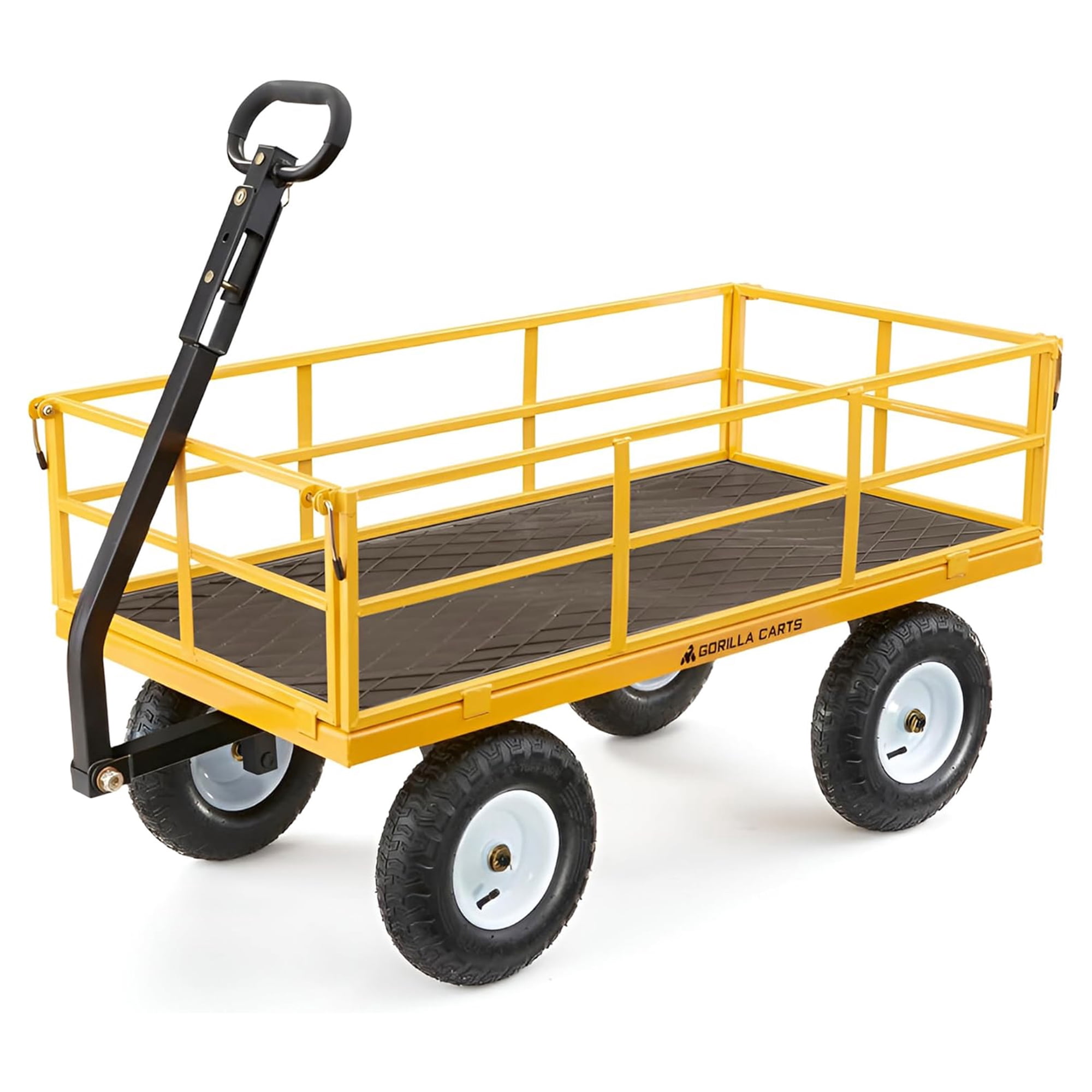 Gorilla Carts Heavy Duty, 1200 lb Garden Wheelbarrow for Outdoor Use ...