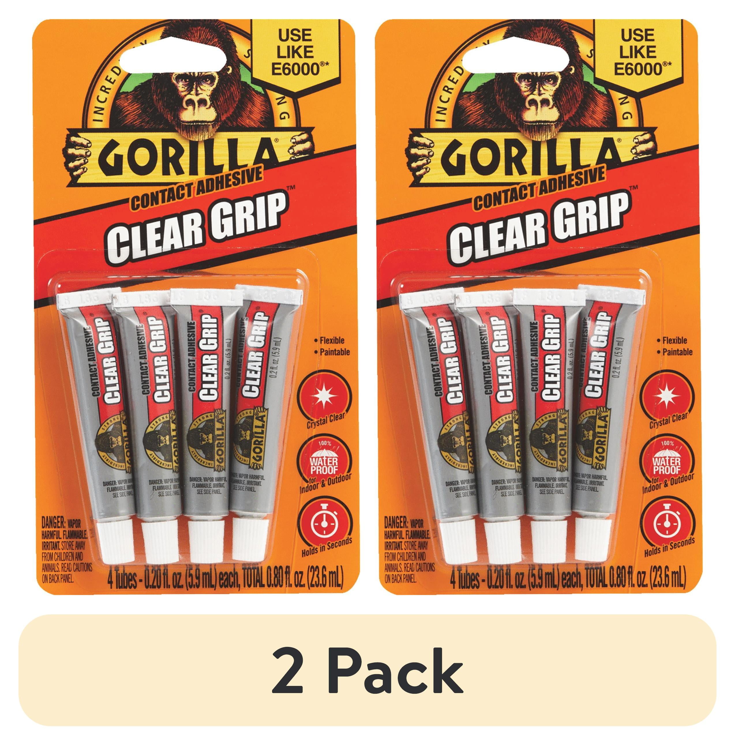 (2 pack) Gorilla Clear Grip Contact Glue 5g Mini Tubes, 4 Count ...