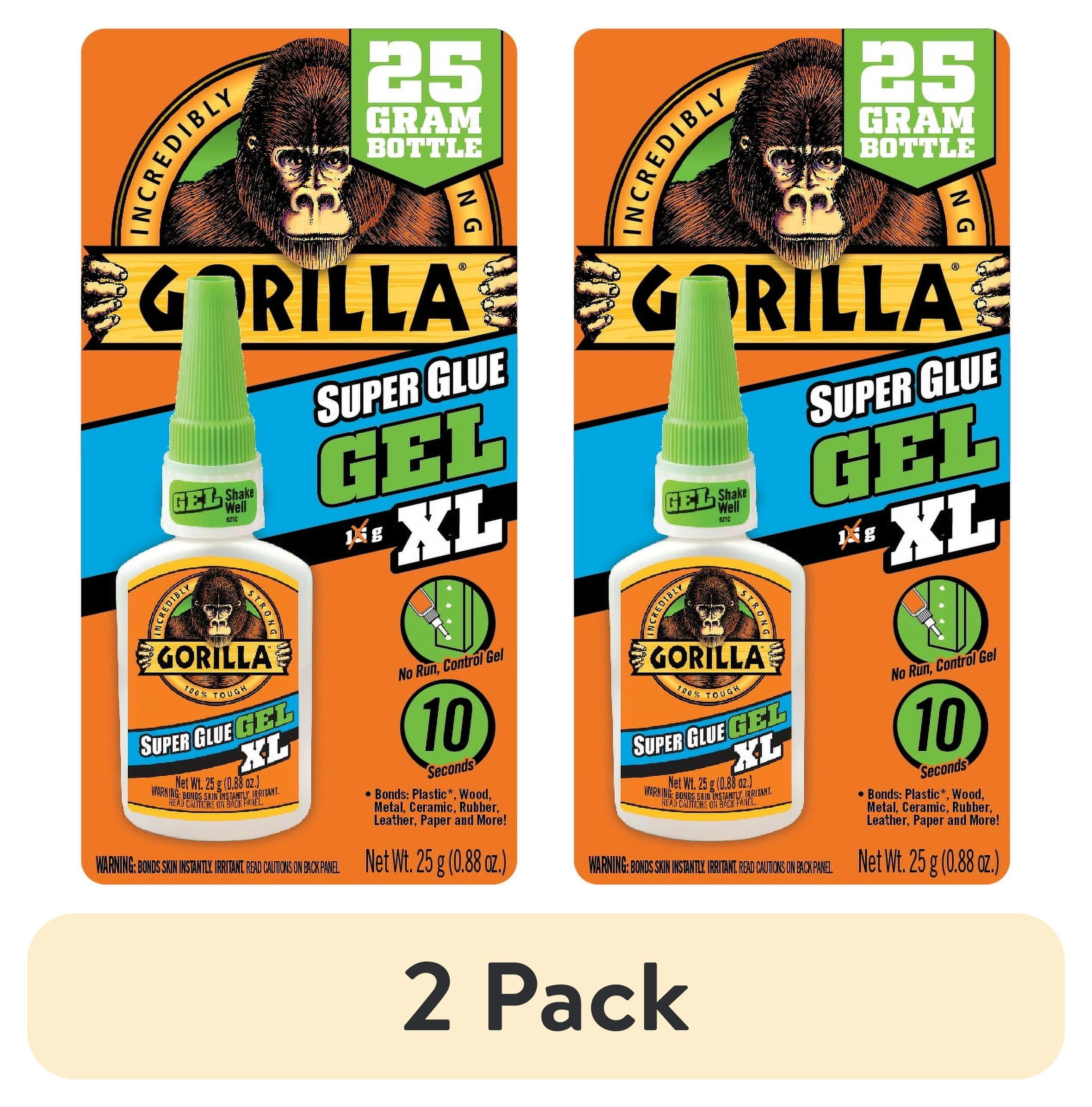 (2 pack) Gorilla Clear Super Glue XL, 25 Gram Bottle, Product Net ...