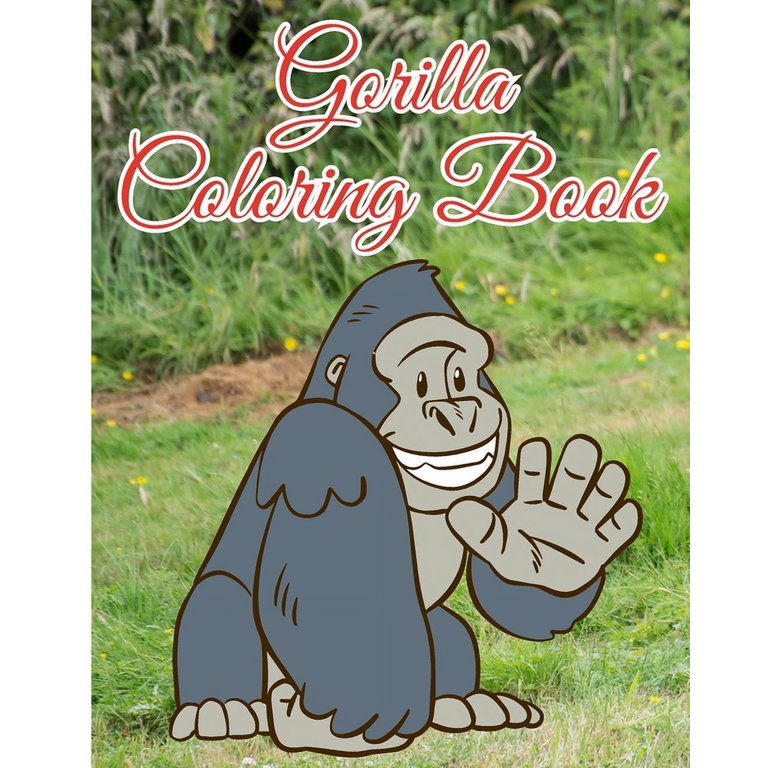 gorilla colouring picture