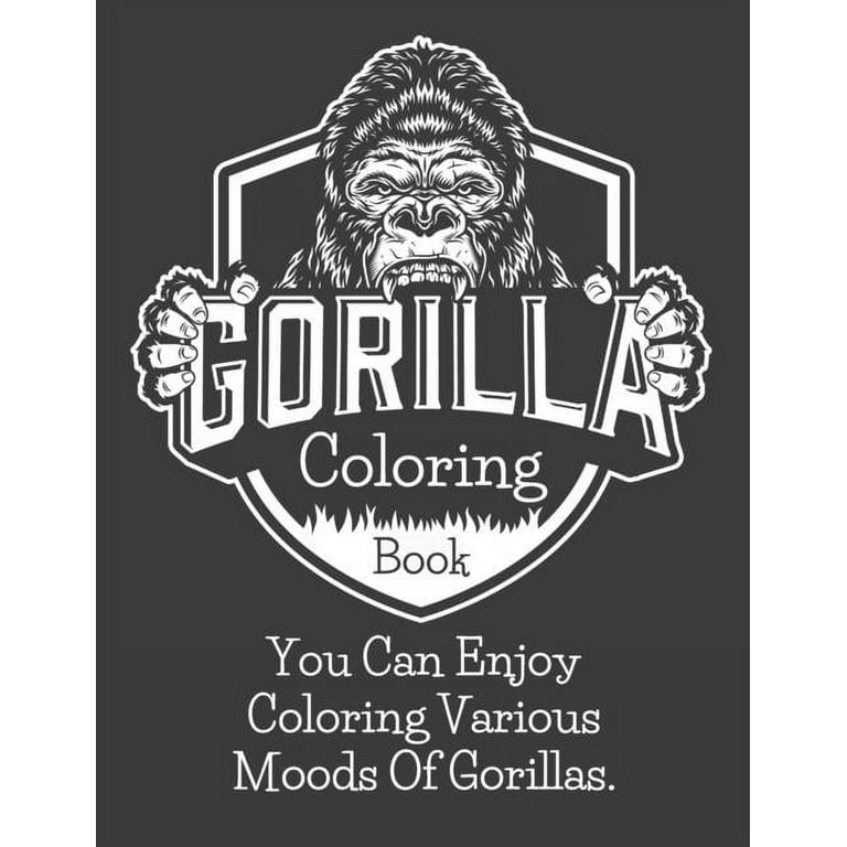 gorilla face coloring pages