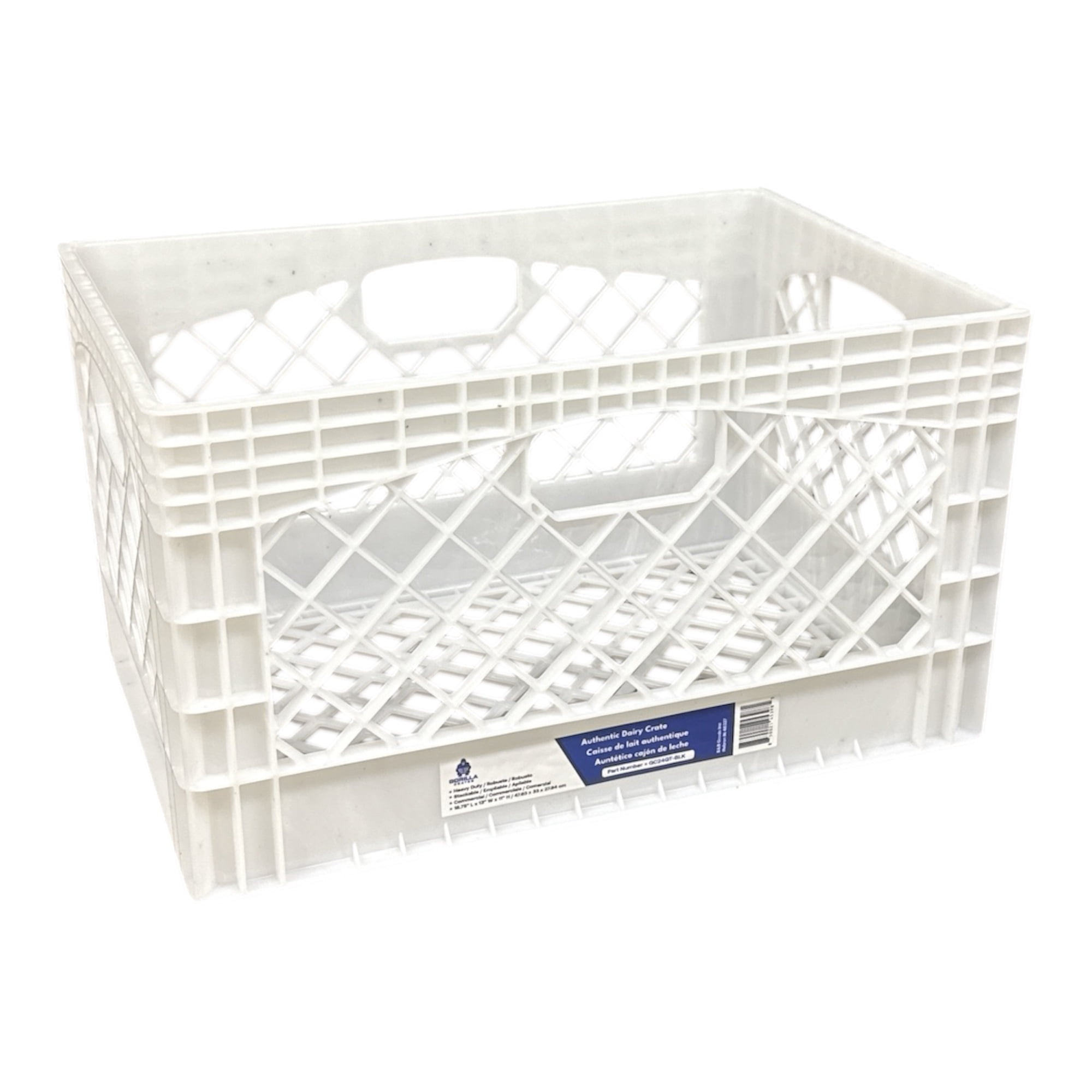 Gorilla Crate 24QT Milk Crate White - Walmart.com