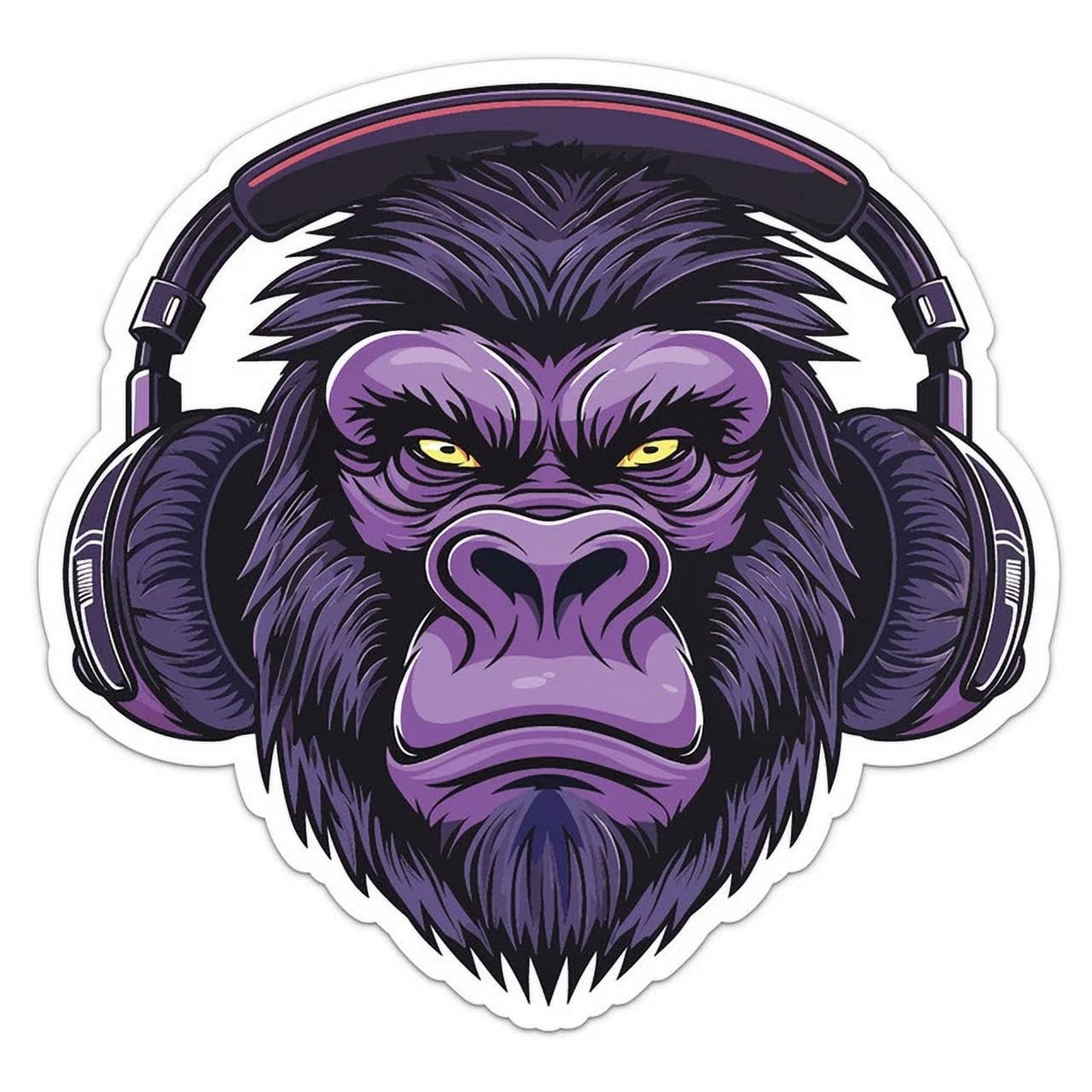 Gorilla Dj Sticker Phone Decal Water Bottle Stickers Car Decals, Laptop ...