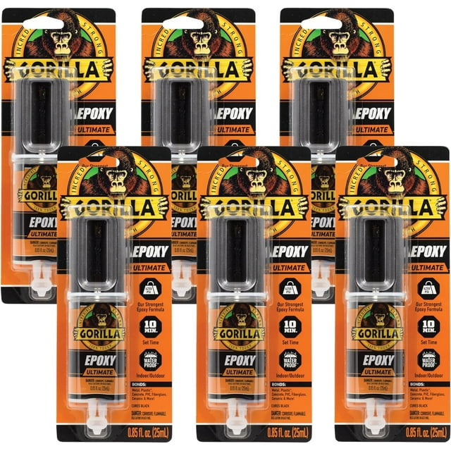Gorilla Epoxy Ultimate, Waterproof, 10 Minute Set, Permanent Bond ...