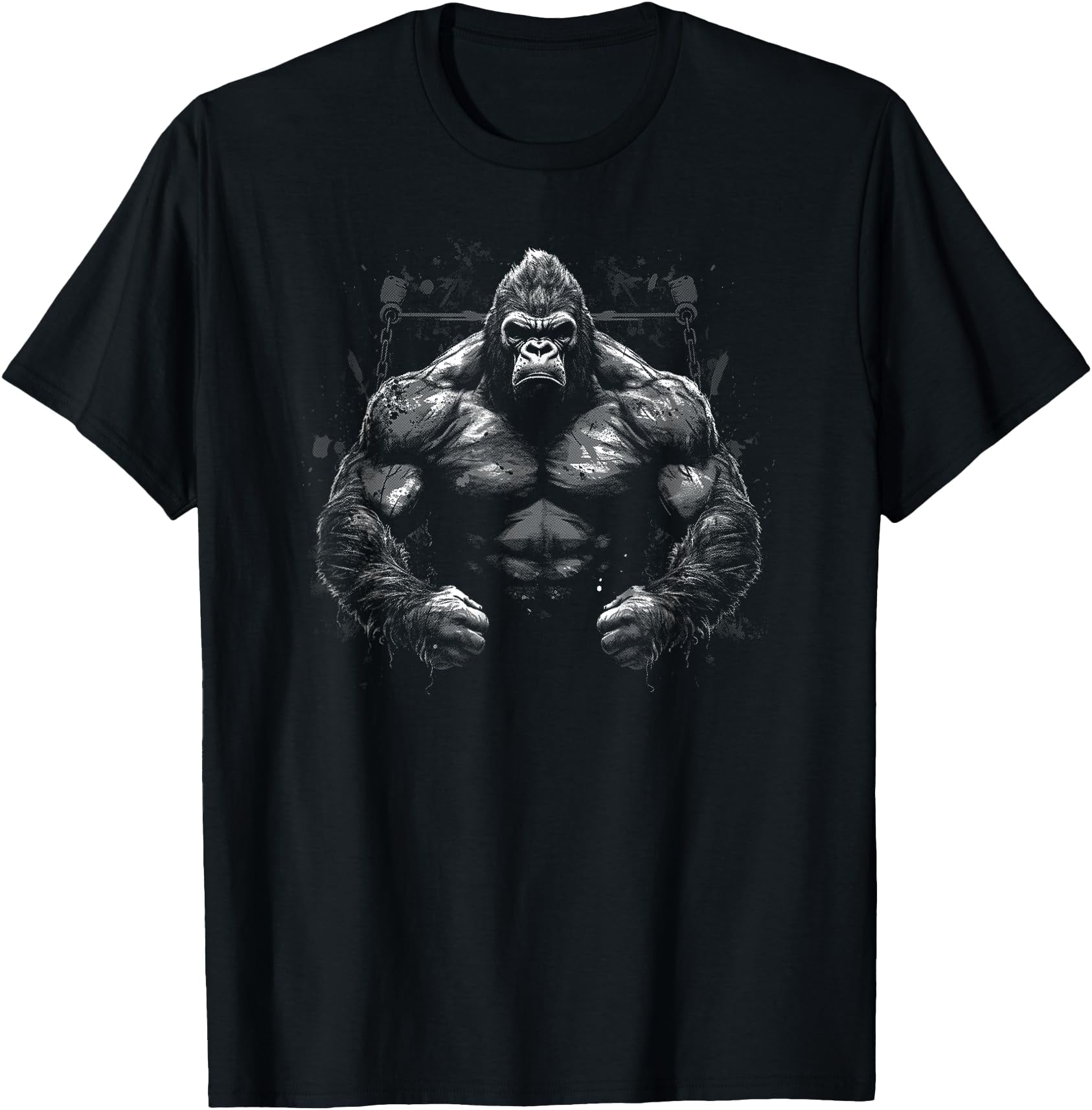 Gorilla Face Angry Growling Scary Silverback Gorilla T-Shirt,Navy Blue ...