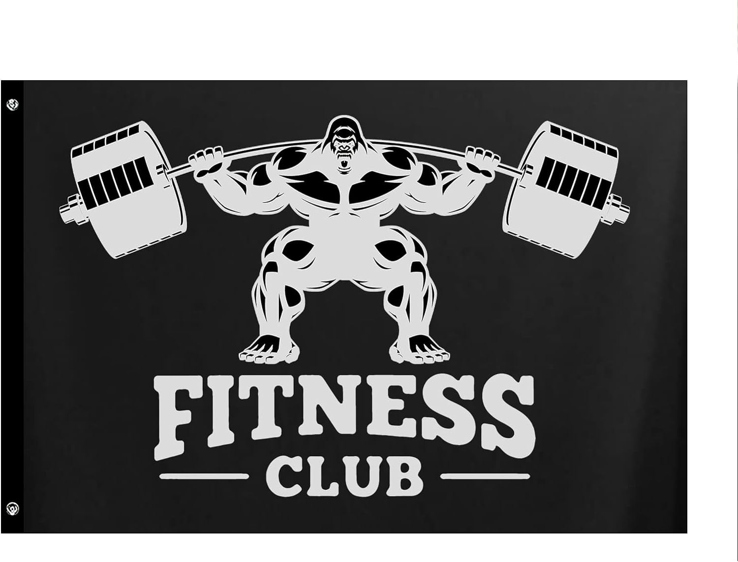 Gorilla Fitness Weightlifting Flag - Gym Decorative Flag for Room ...