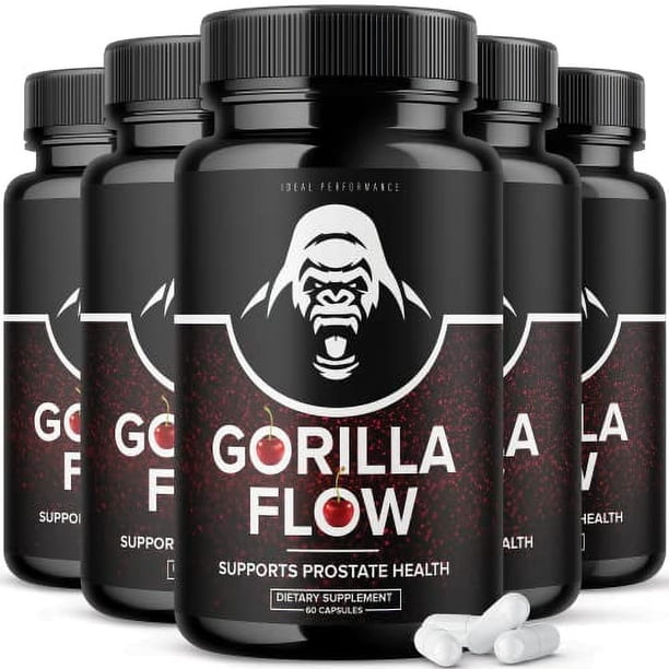 Gorilla Flow Men's Health Support Dietary Supplement (5 Pack - 300 ...