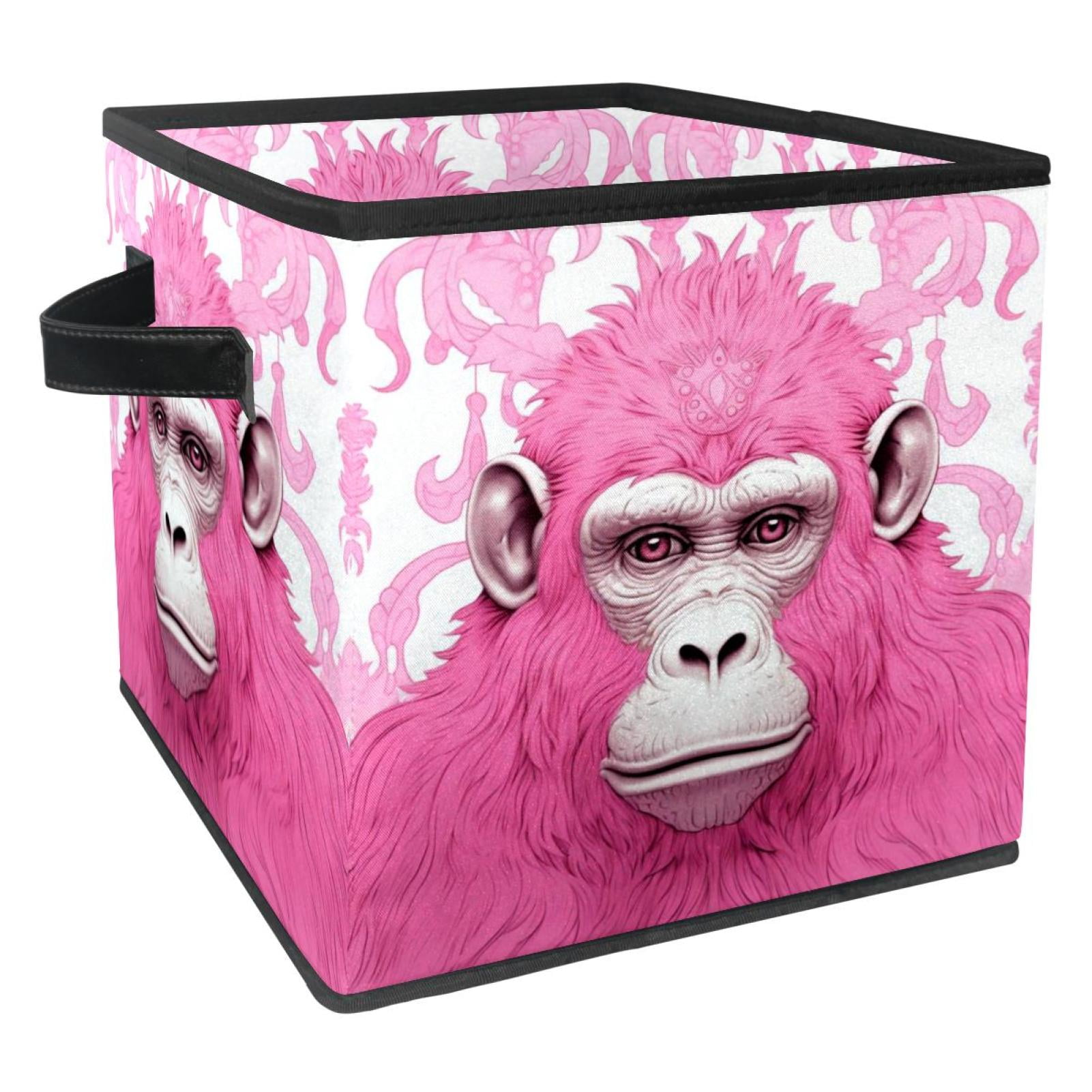 Gorilla Foldable Toy Box Cube Organizer with Handle, 10.8"x10.5"x10.6 ...
