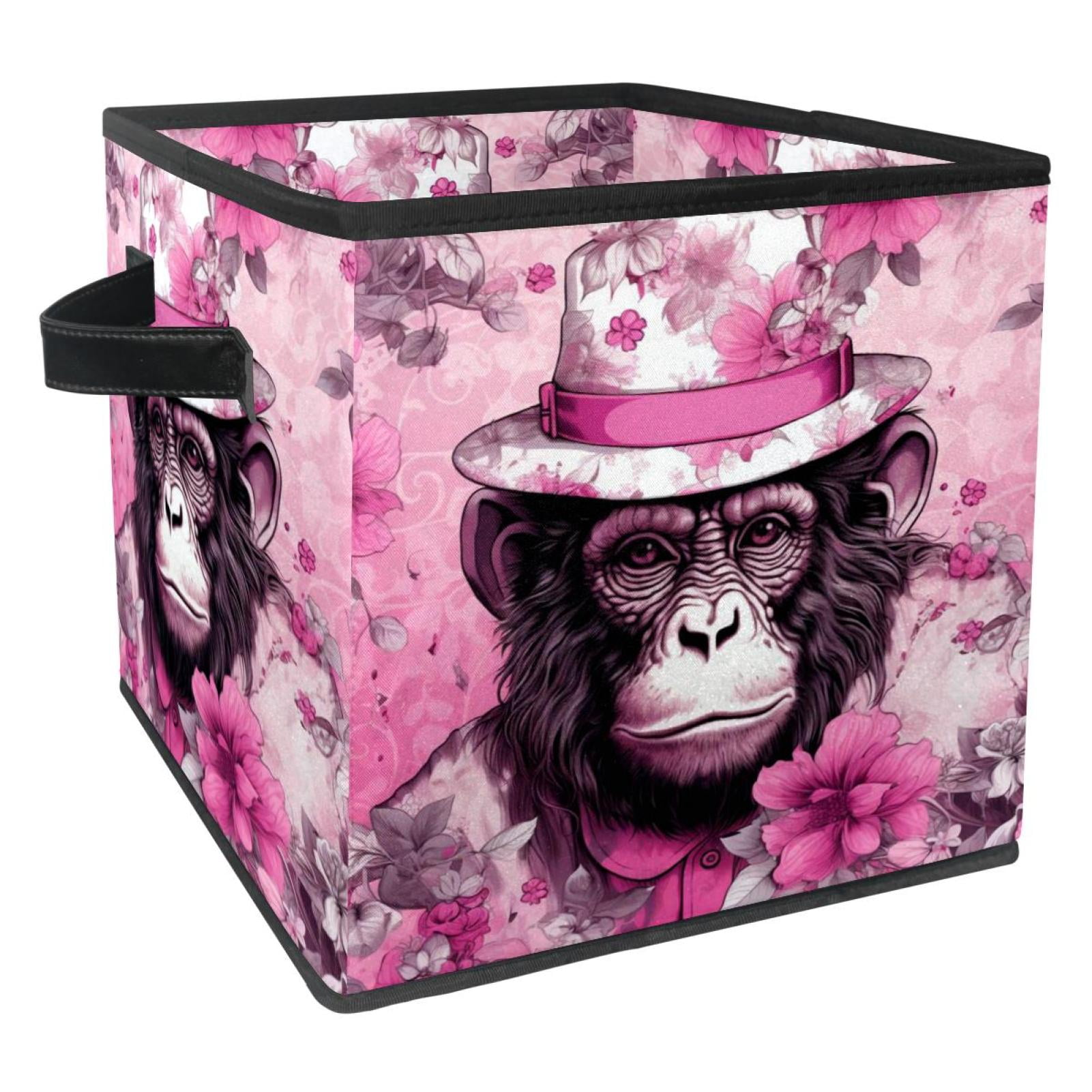 Gorilla Foldable Toy Box with Handle, 10.8"x10.5"x10.6", Large Capacity ...