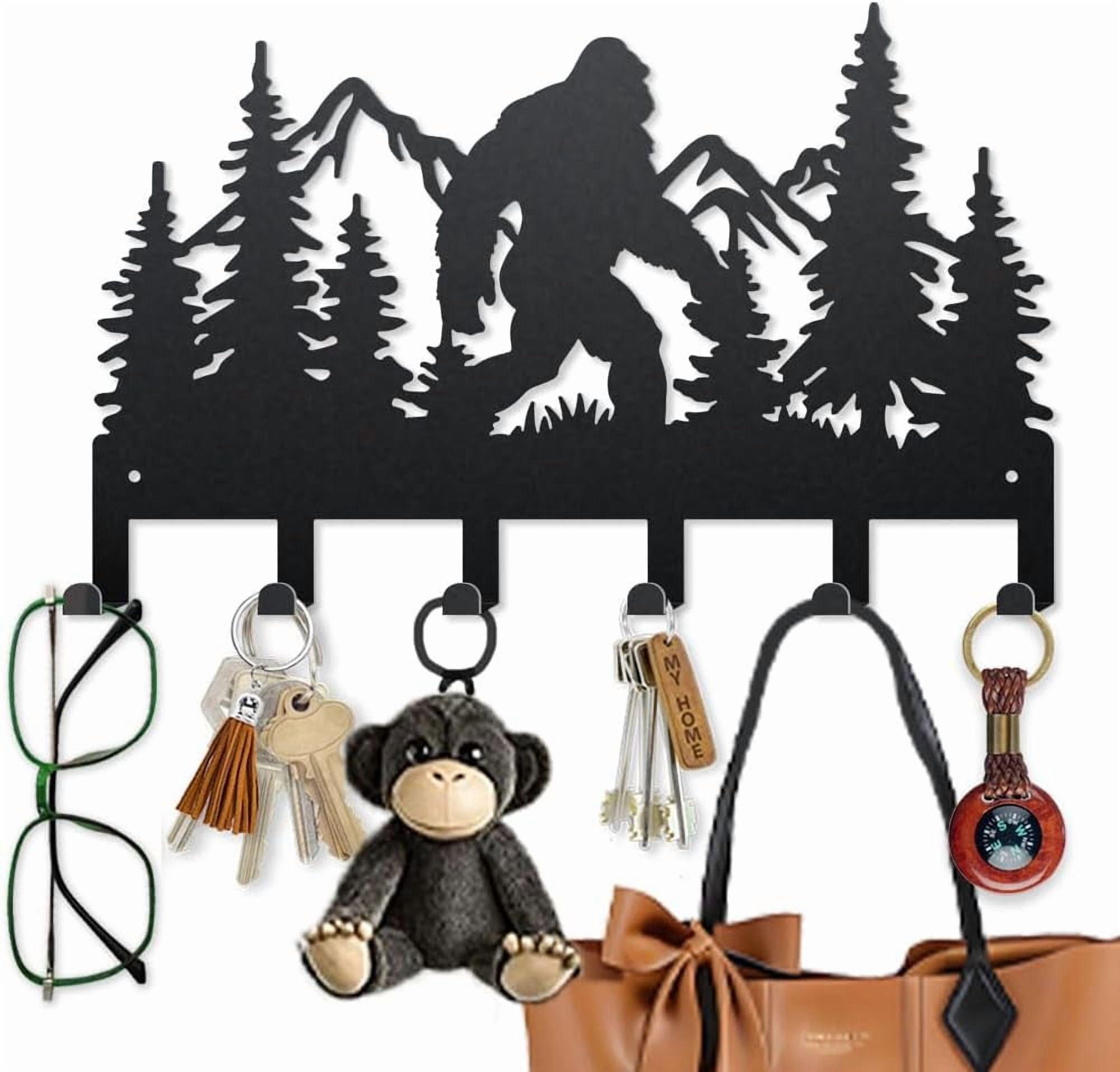 Gorilla Forest Animal Key Holder Wall Mount 15.7×9.8inch Mountain Tree ...