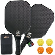 Eccomum Outdoor Portable Pickleball Rackets Set with 2 Rackets, 4 Balls ...