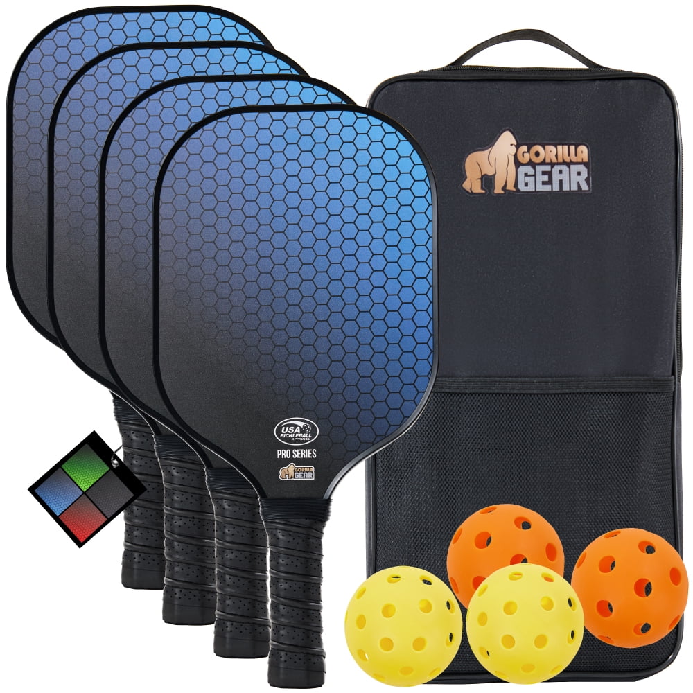 Gorilla Gear USAPA Pickleball Approved Paddle Pickleball Set of 4 ...