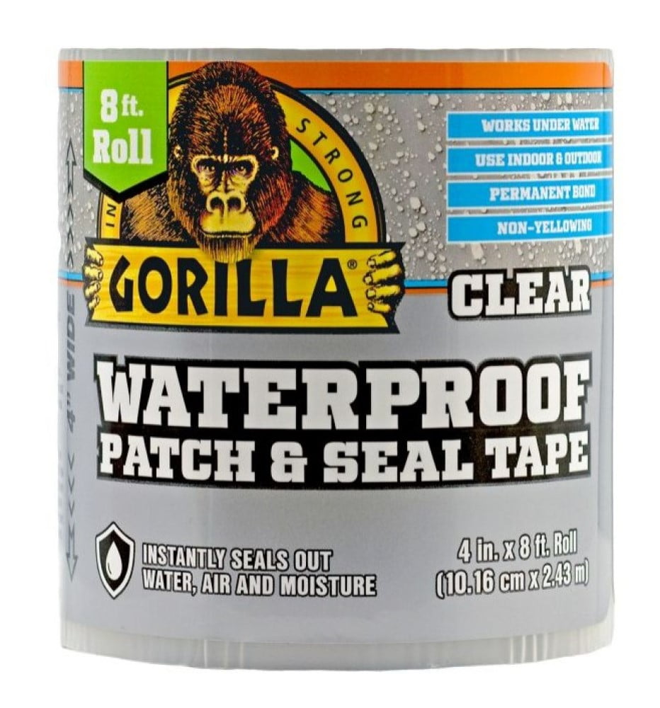 Gorilla Glue 107261 Waterproof Patch and Seal Tape 4" x 8 ft. Roll ...