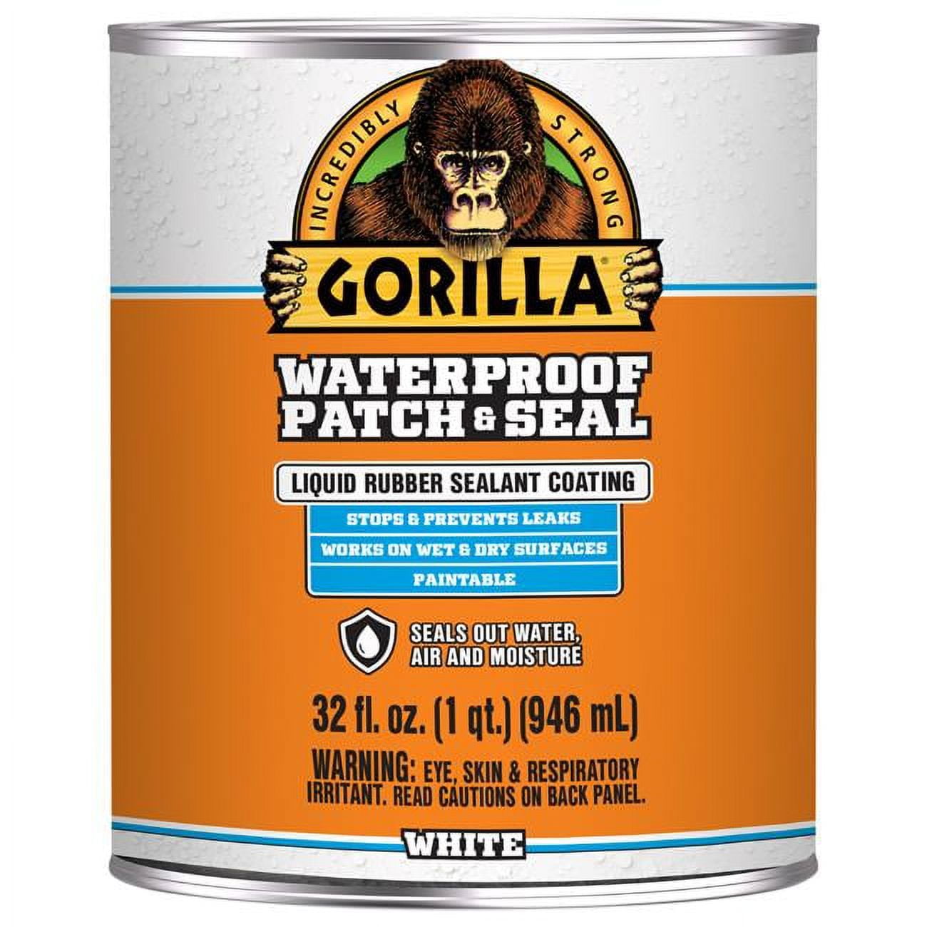 Gorilla Glue 32 oz Waterproof Patch & Seal Liquid Sealant, White ...