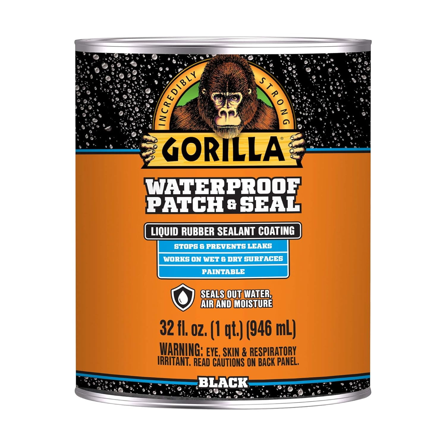 Gorilla Glue Black Waterproof Patch & Seal Liquid 32 oz - Walmart.com