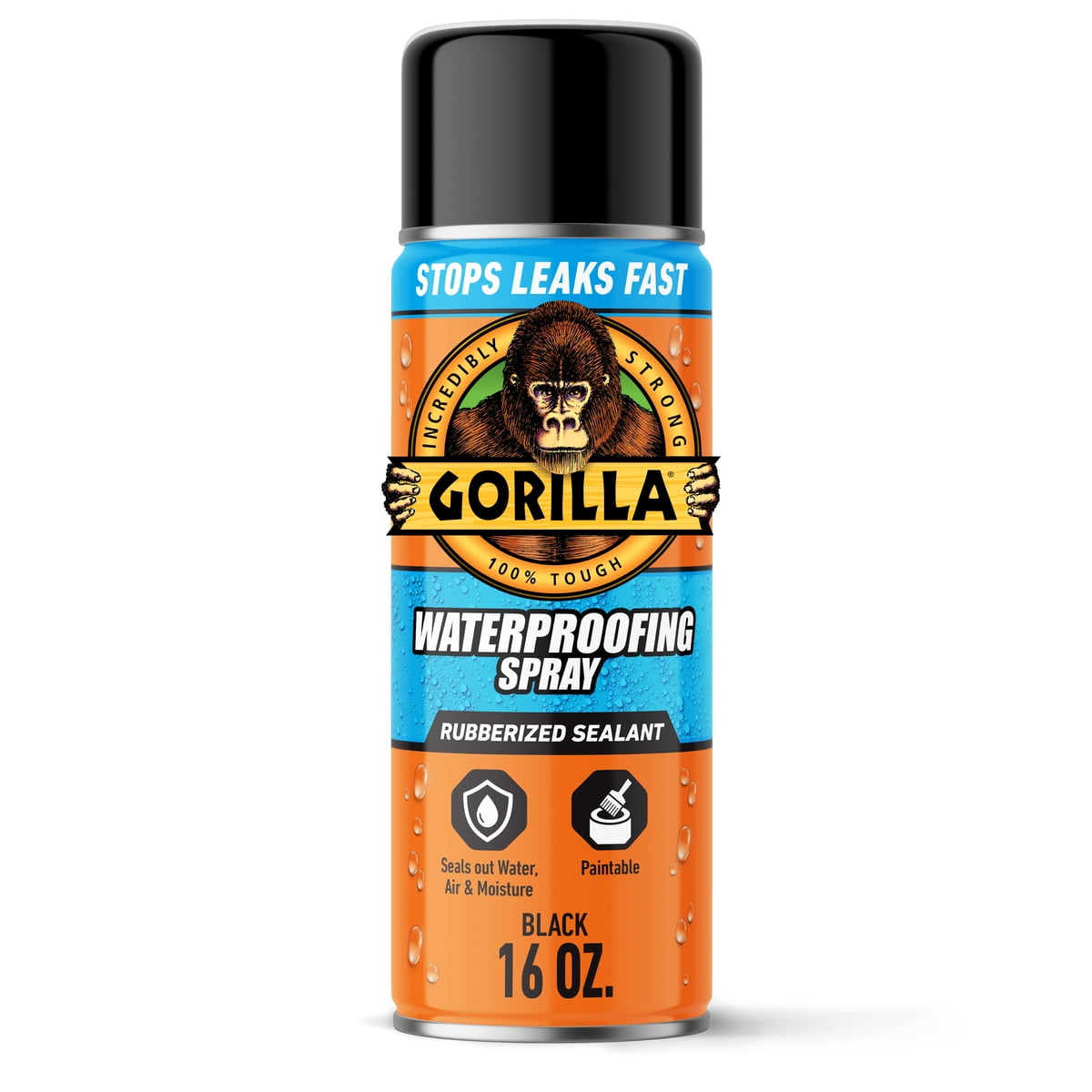 Gorilla Waterproof Patch & Seal Rubberized Sealant Spray, Black, 16 ...
