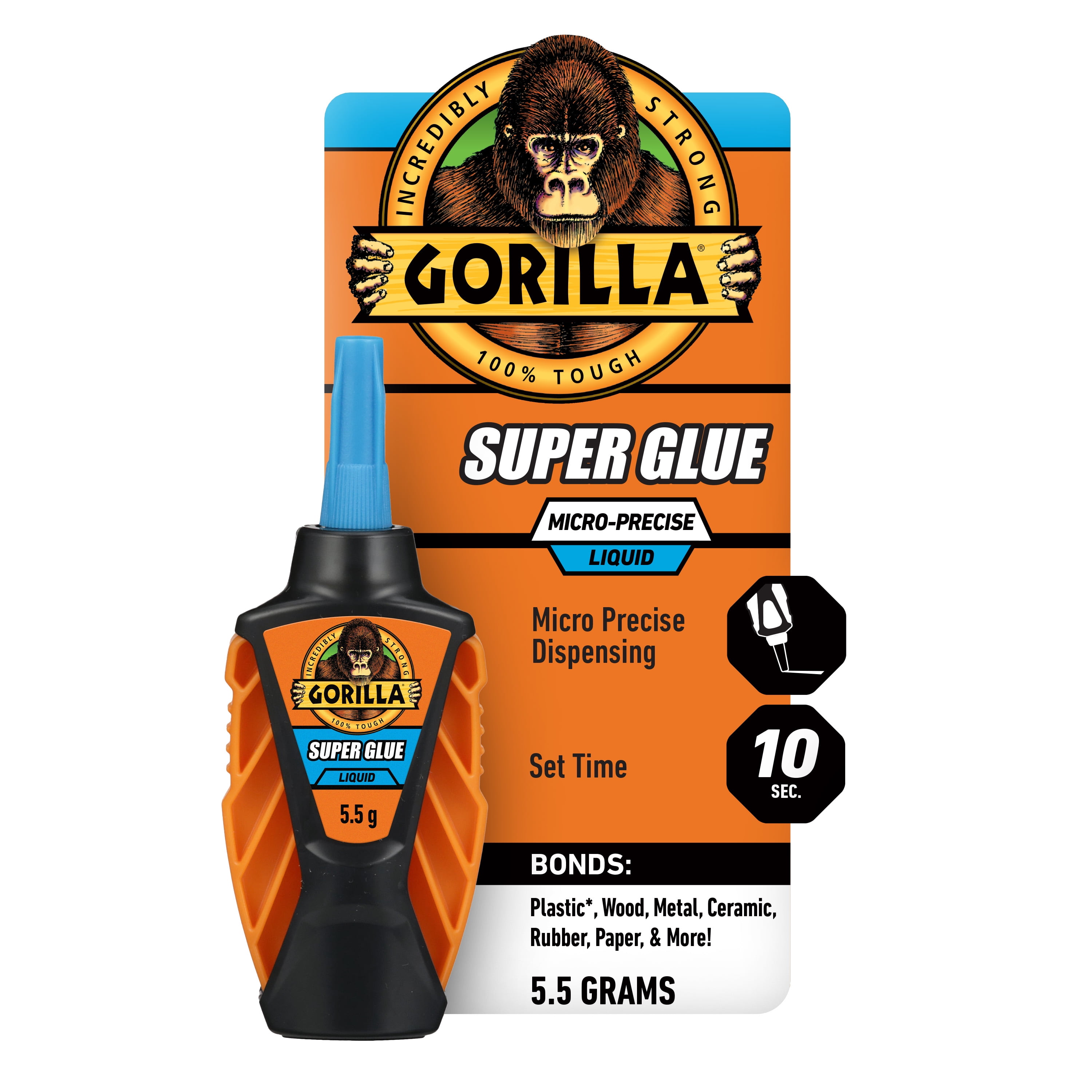 Gorilla Micro Precise Super Glue, 5.5 Gram, All Purpose & Fast Setting ...
