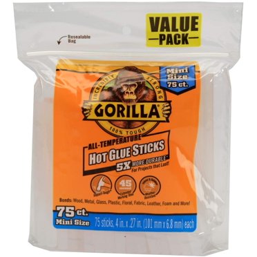 Gorilla Mini Hot Glue Sticks, 85 Piece - Walmart.com