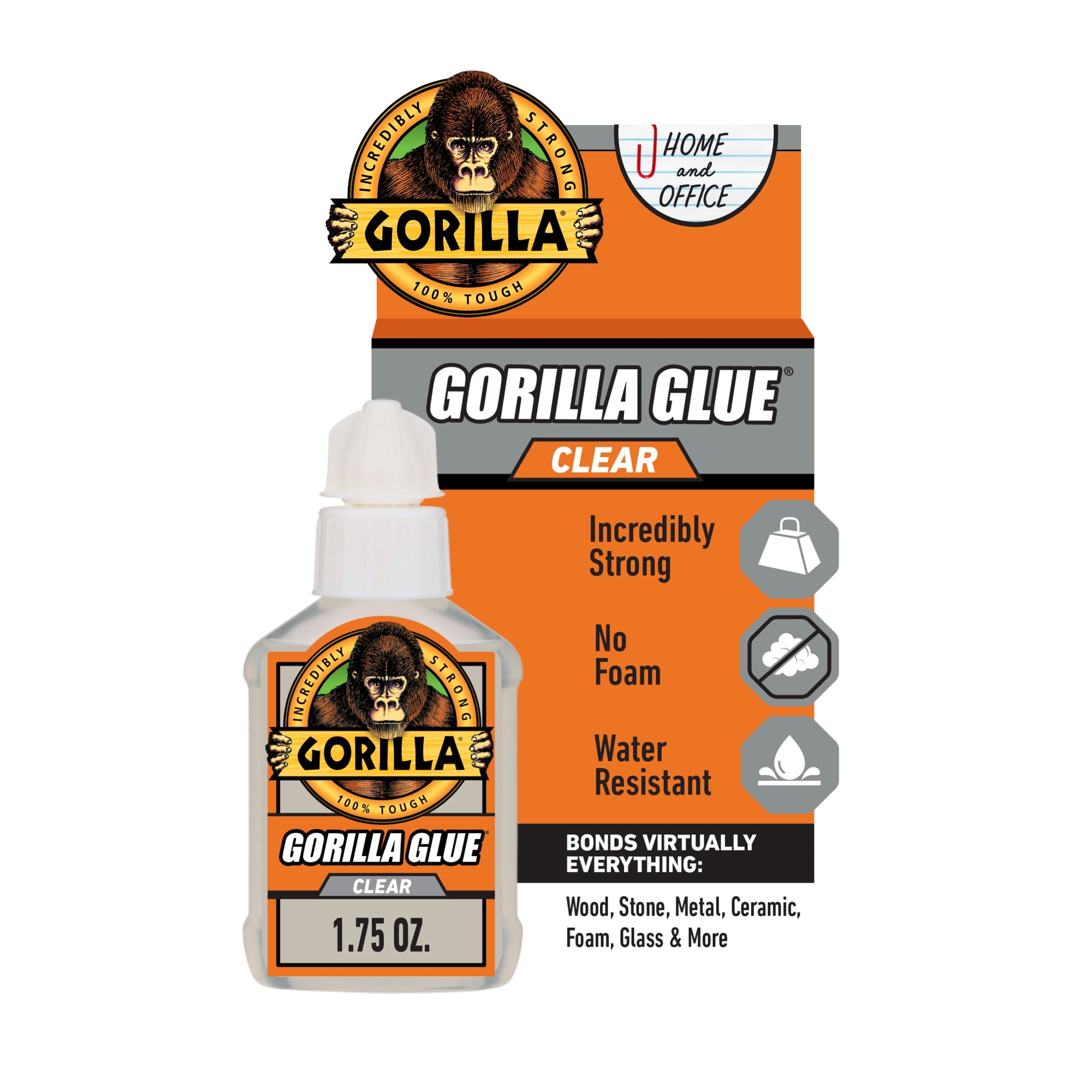 Gorilla Glue Clear Liquid Polyurethane Glue 1.75 Ounce Bottle - Walmart.com