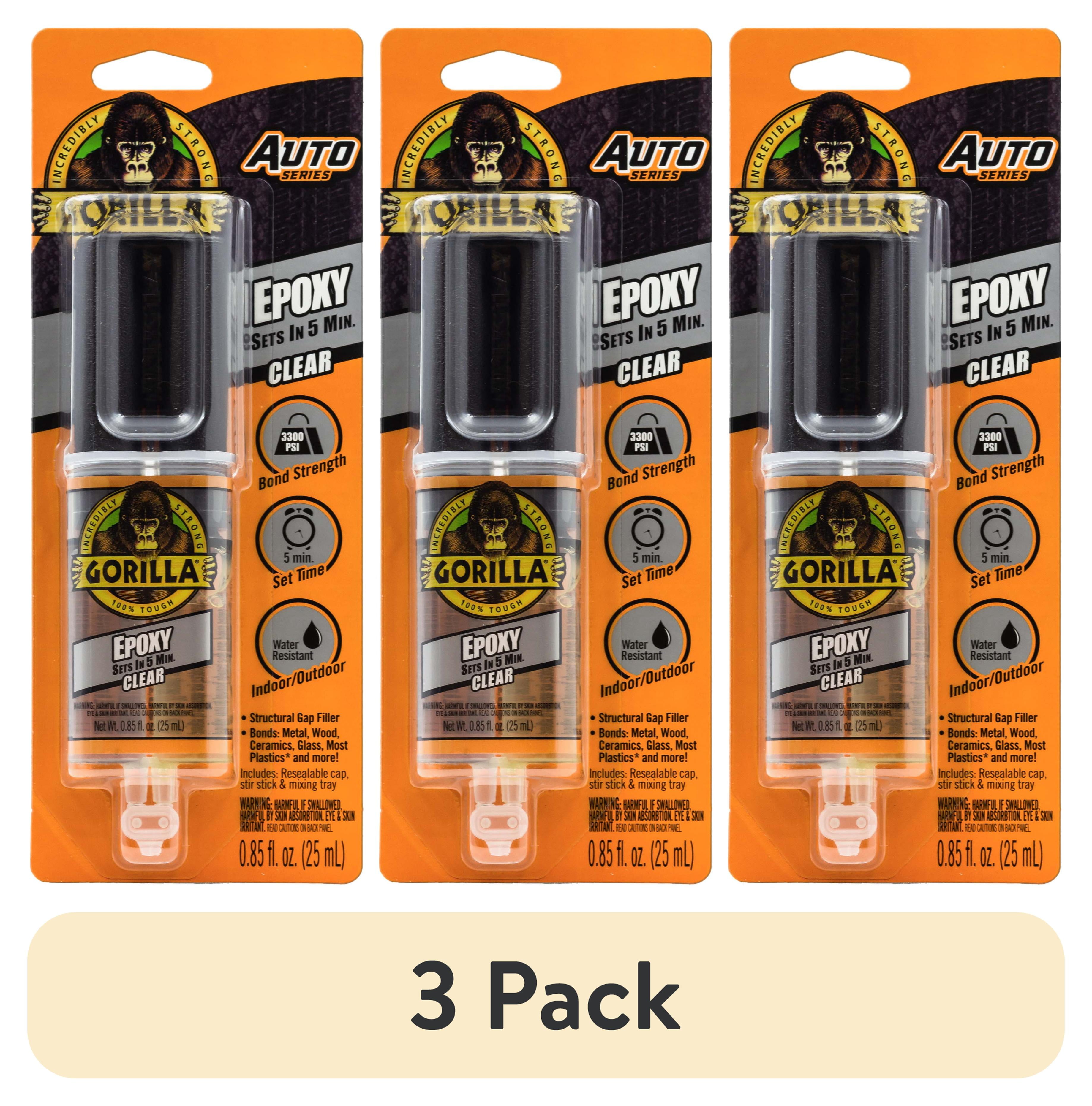 (3 pack) Gorilla Glue Epoxy, Clear 0.85oz - Walmart.com