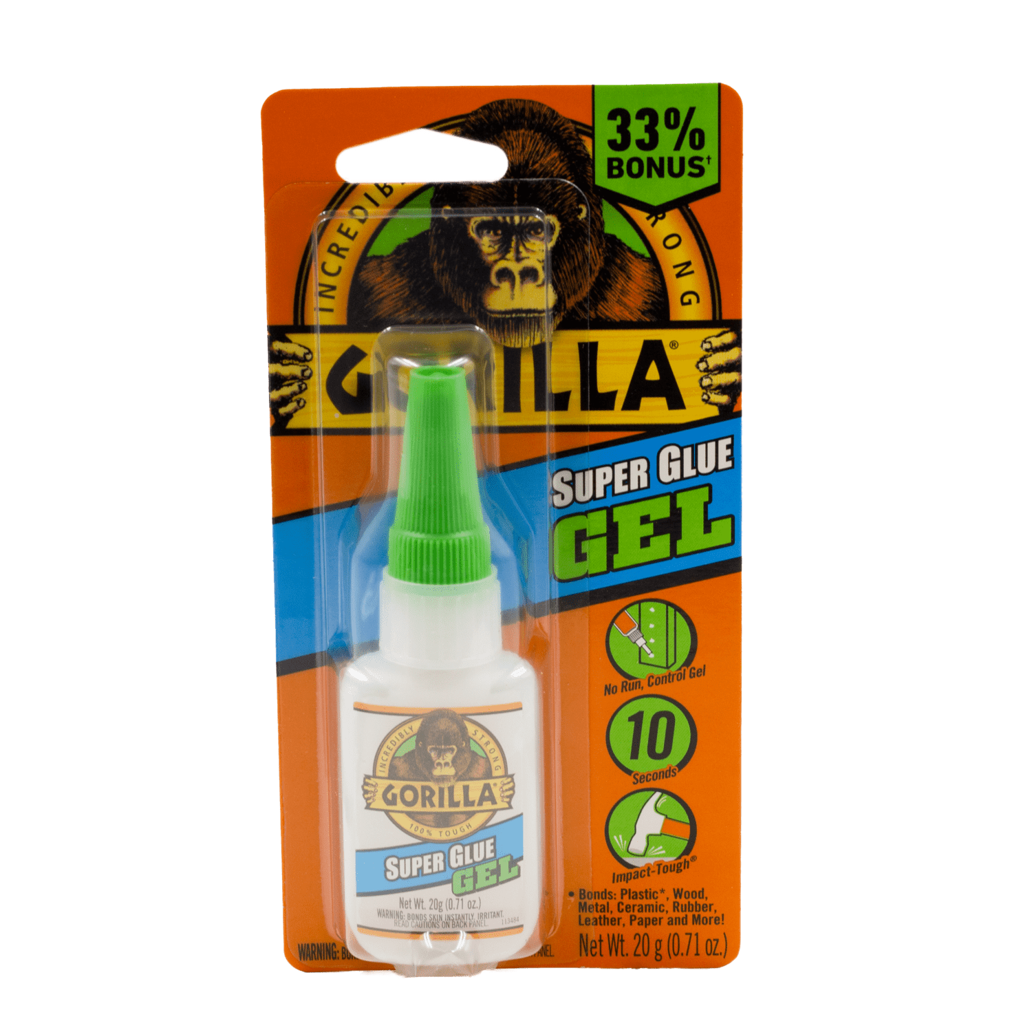 Gorilla, Super Glue Gel, 20g Bonus, Fast Bonding, Impact Tough ...
