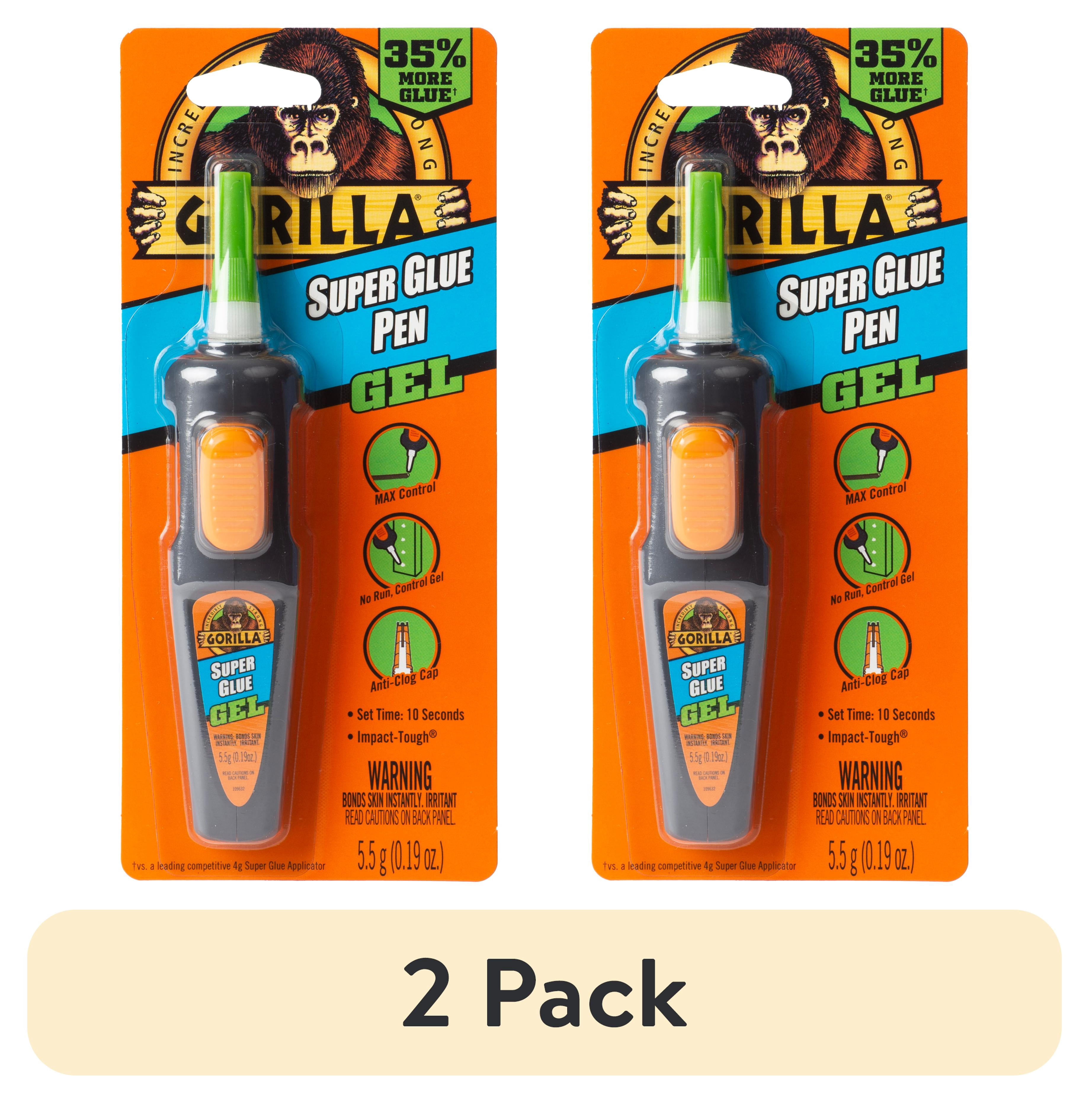 (2 pack) Gorilla Glue Super Glue Gel Pen, Clear 5.5g - Walmart.com