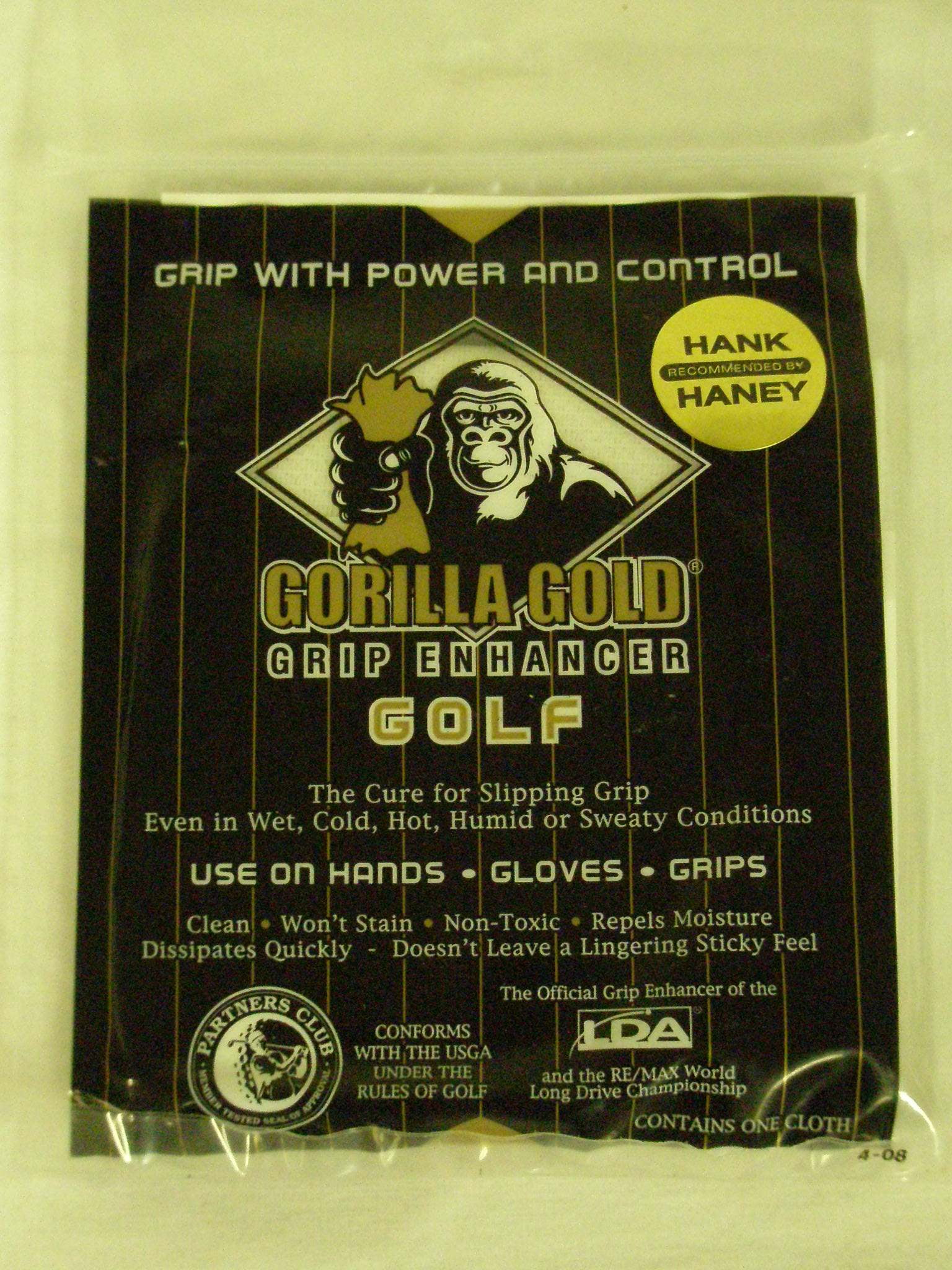 Gorilla Gold Clean Tack Golf Grip Enhancer, Non-Toxic, Moisture ...